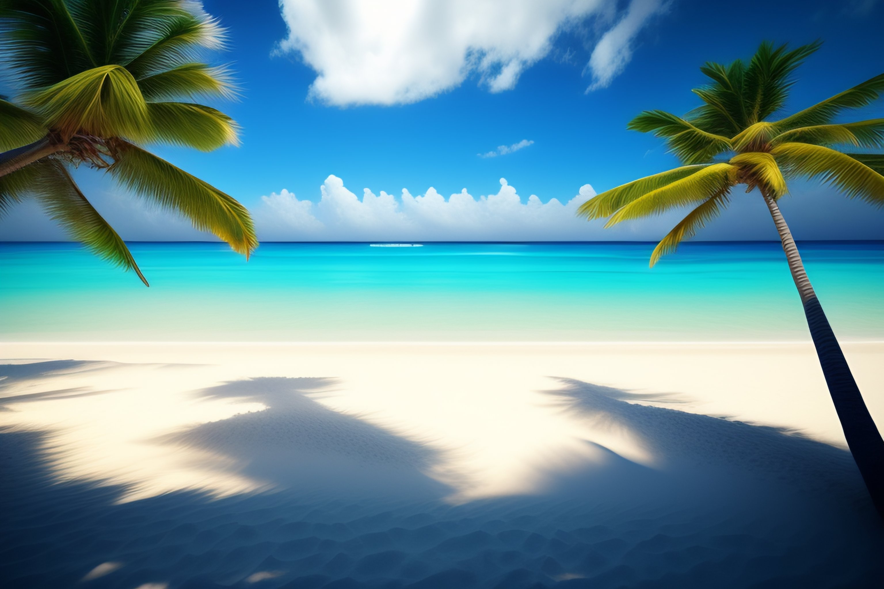 Lexica - Summer vacation white sand beach with space for text coconut ...