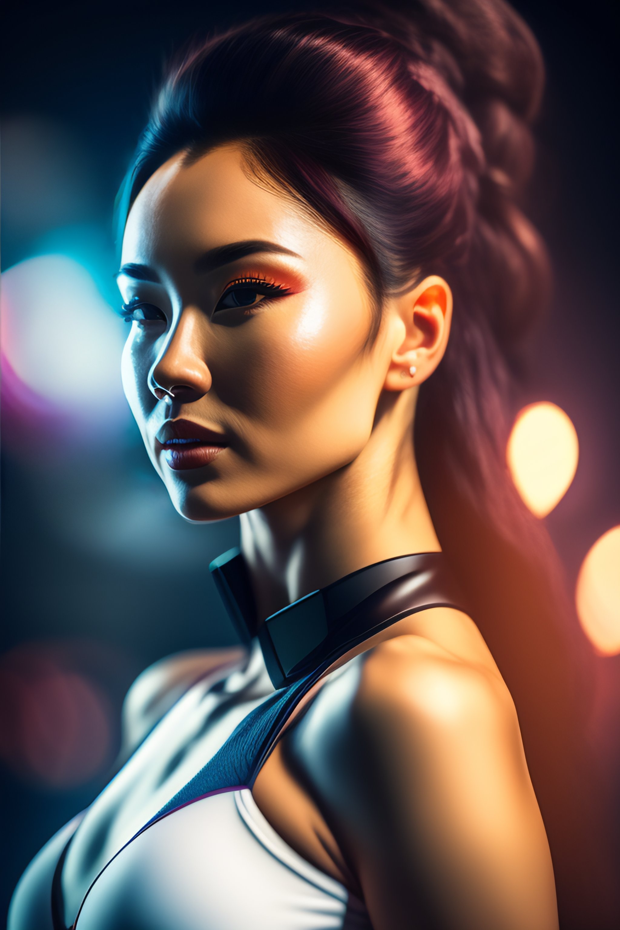 Lexica - VR Headset Meta Quest, full body shot, half side view ...