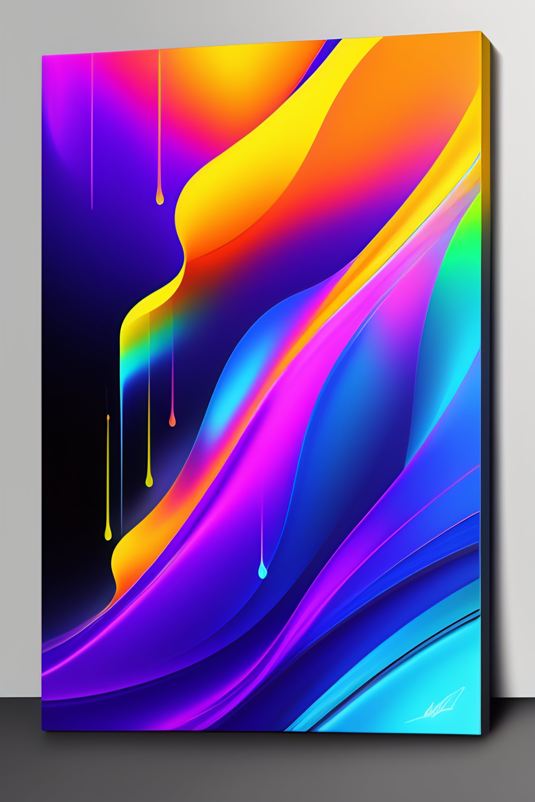 Lexica - Abstract neon splash art