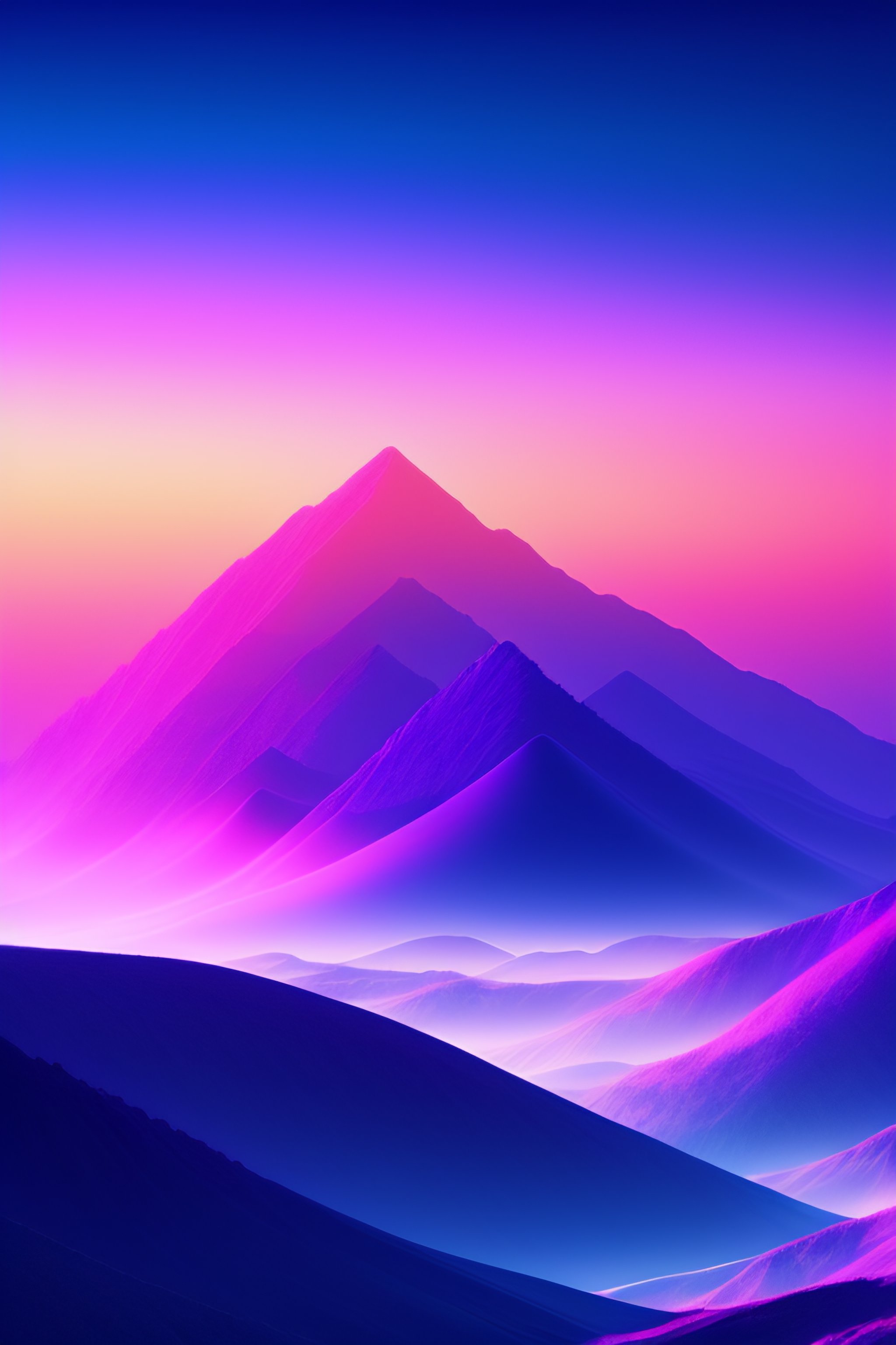 Lexica - A crystal mountain, blue gradient, pink gradient, lilac ...