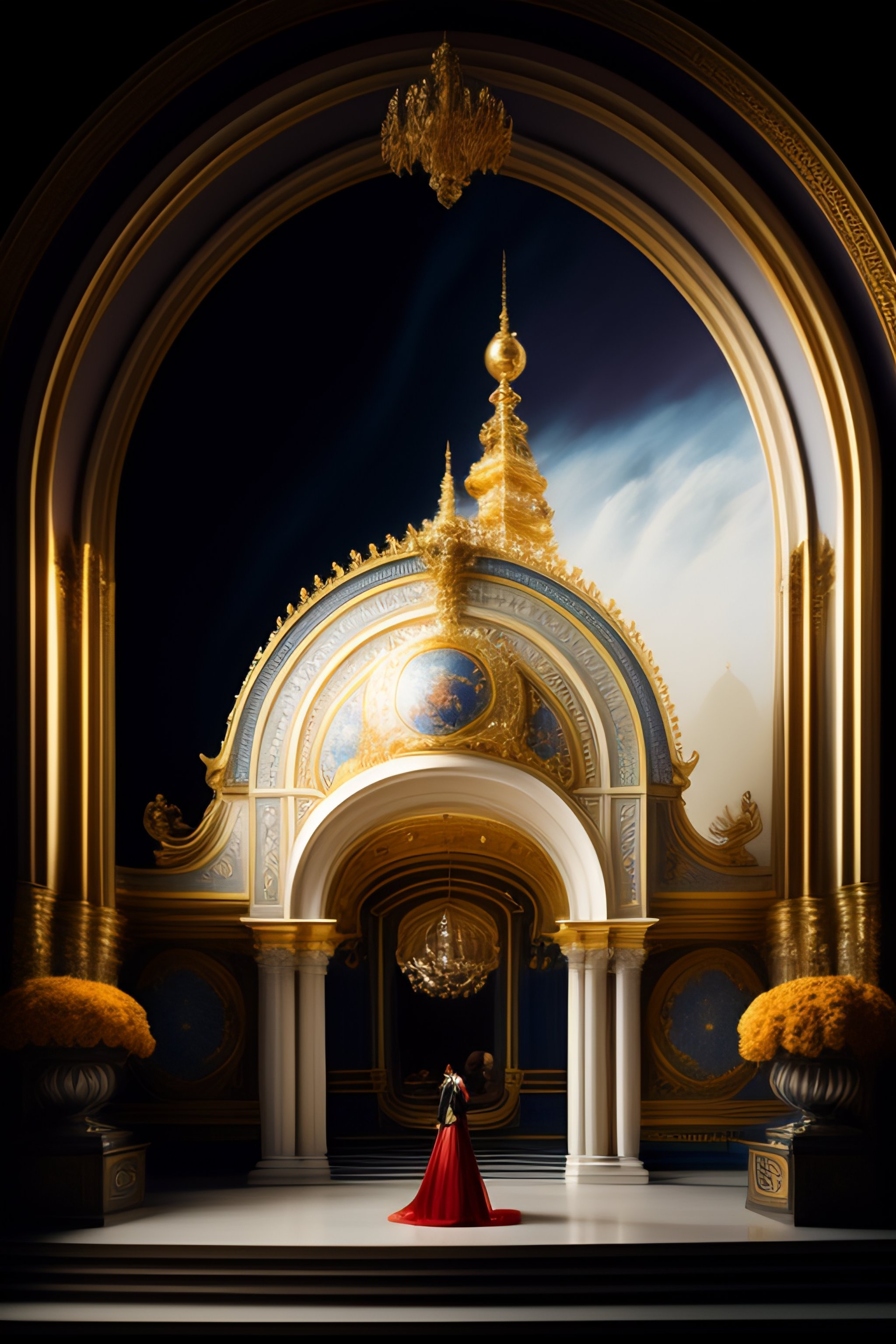 Lexica - French baroque space opera theater diffuse ethereal, style monet