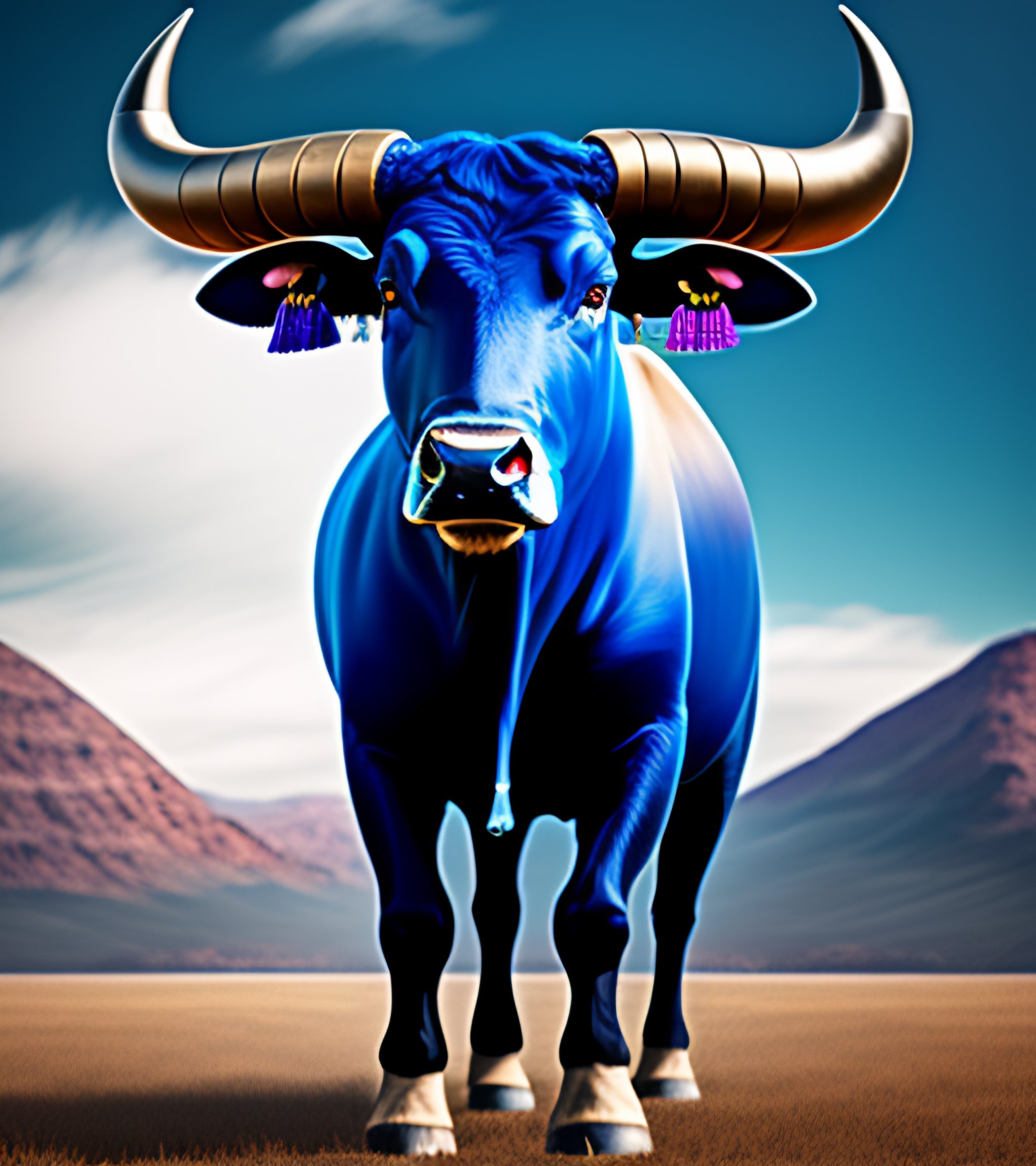 Lexica - Logo with a bull in the background with the word BOTTRADINGX ...