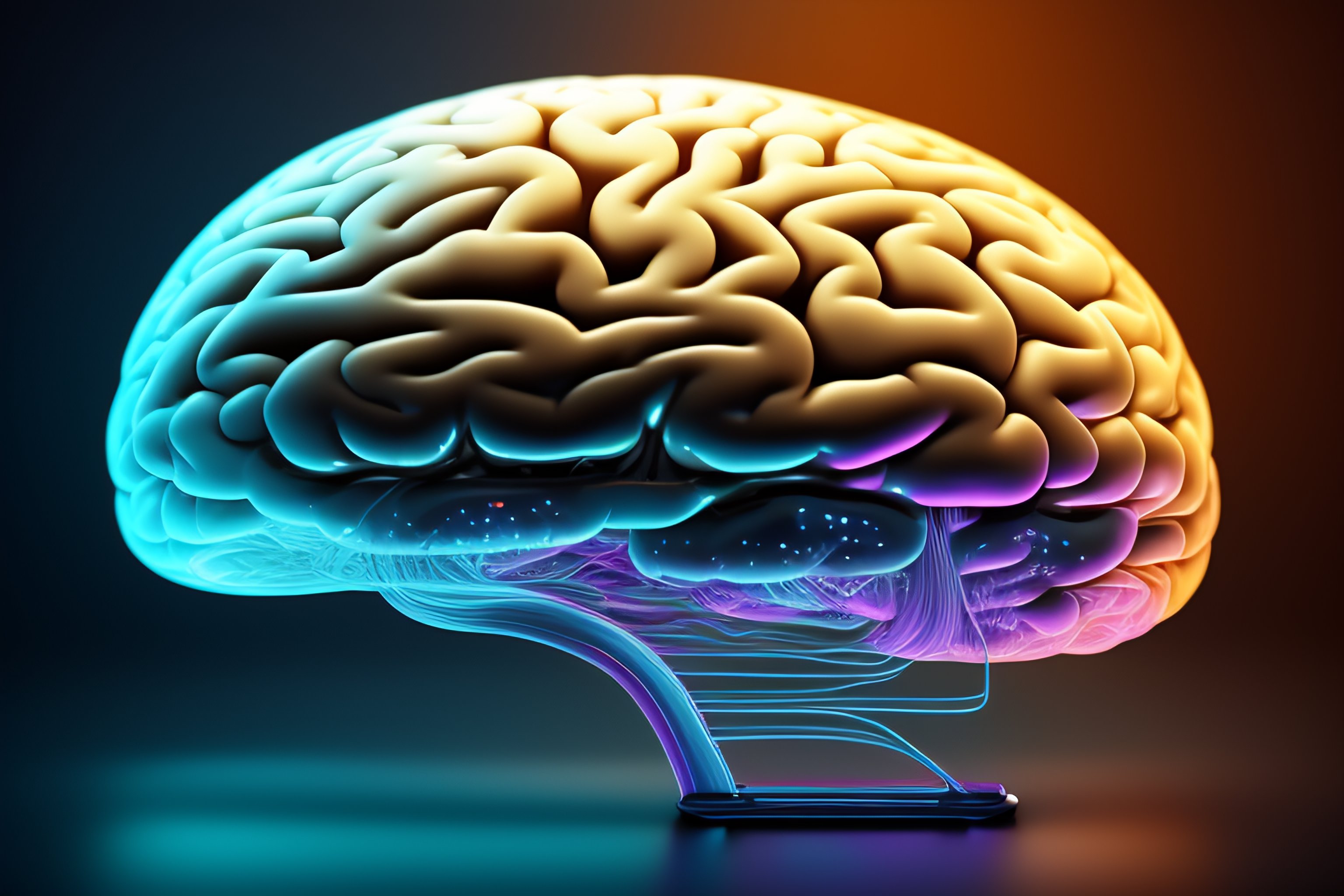 Lexica - Human brain with luminous neural pathways with a connected ...