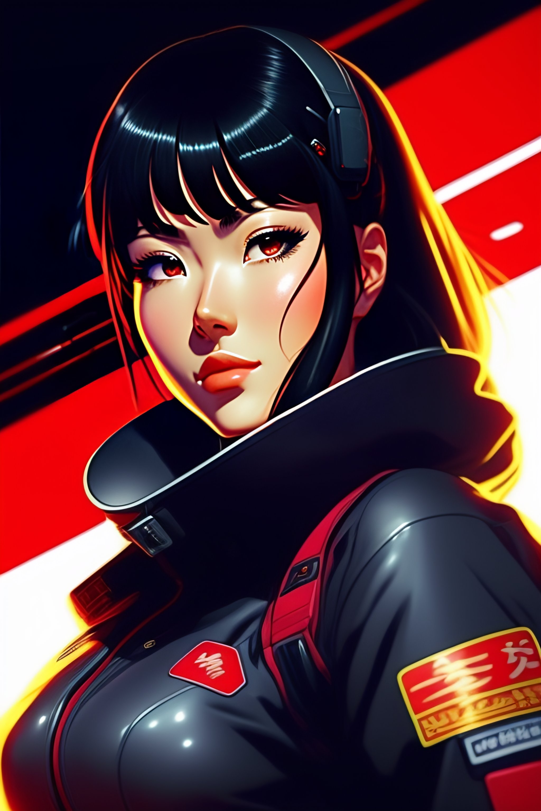 Lexica - Misato Katsuragi from Evangelion, wearing tactical gear, very ...