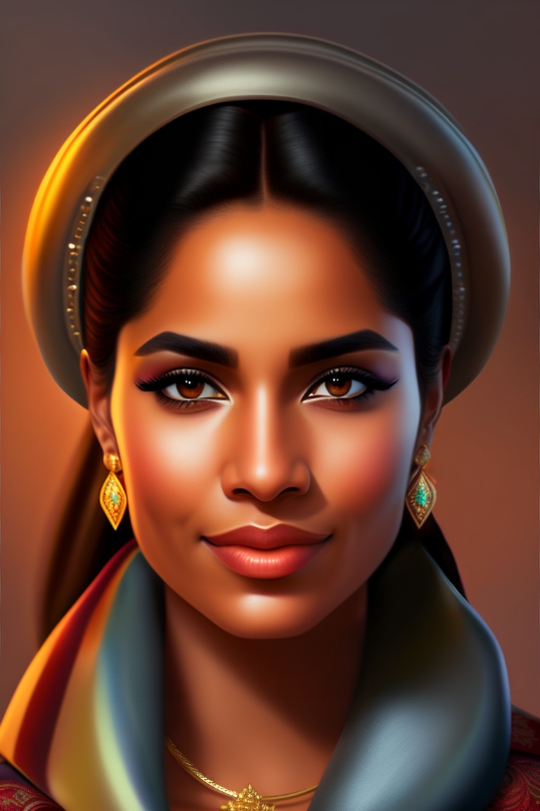 Lexica - Woman, realistic, Indian, facing front
