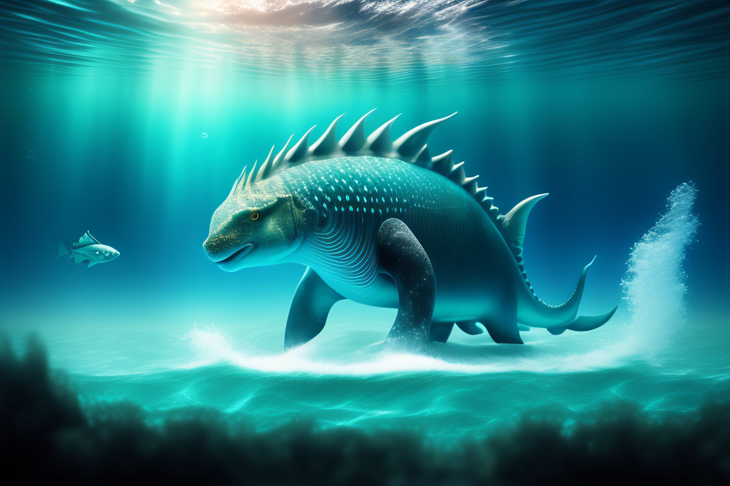 Lexica - Highly detailed massive majestic aquatic mythical monster ...