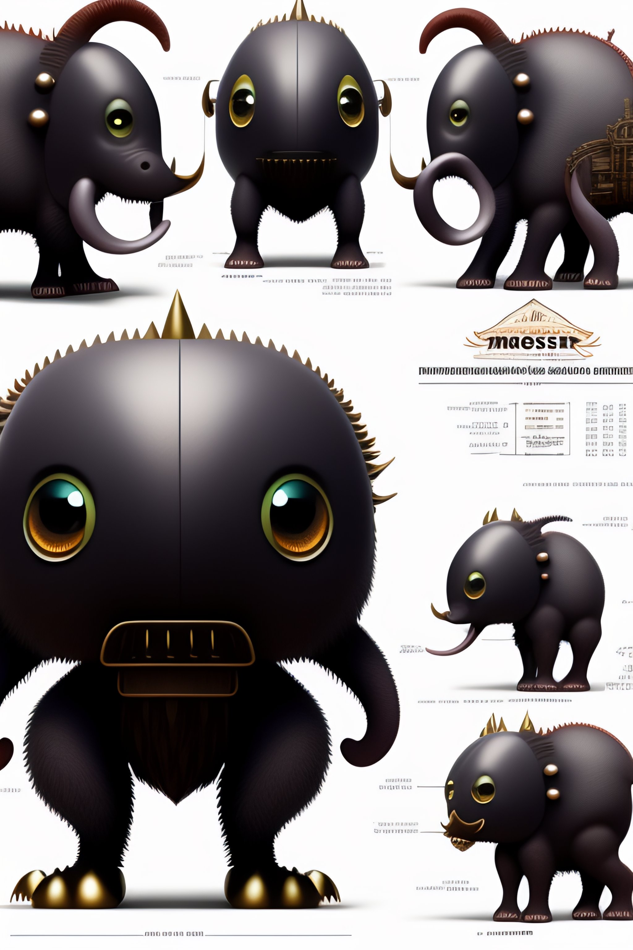 Lexica - Photo real monster model sheet