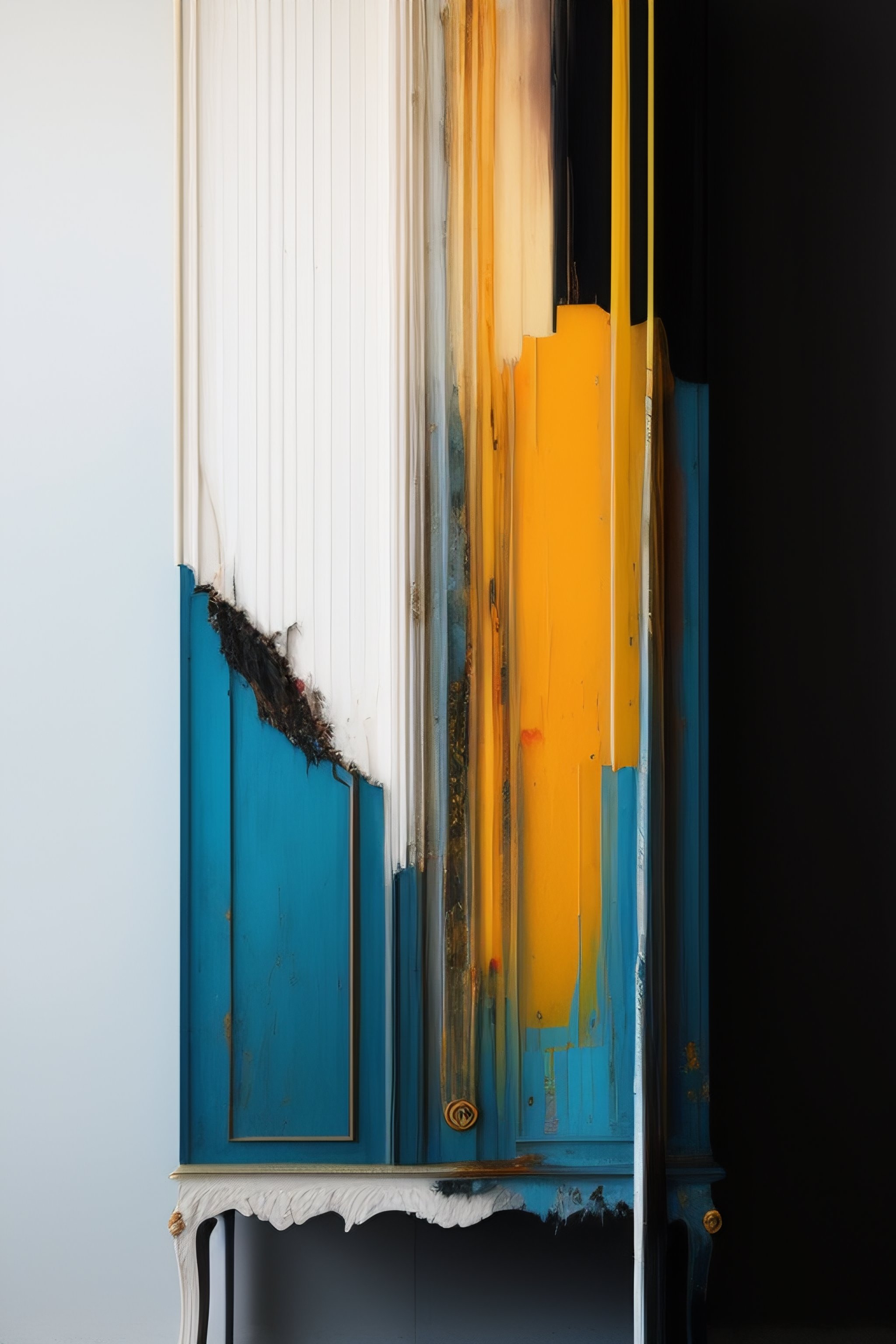 Lexica - Russell Mills, peeling paint, abstract, mixed media