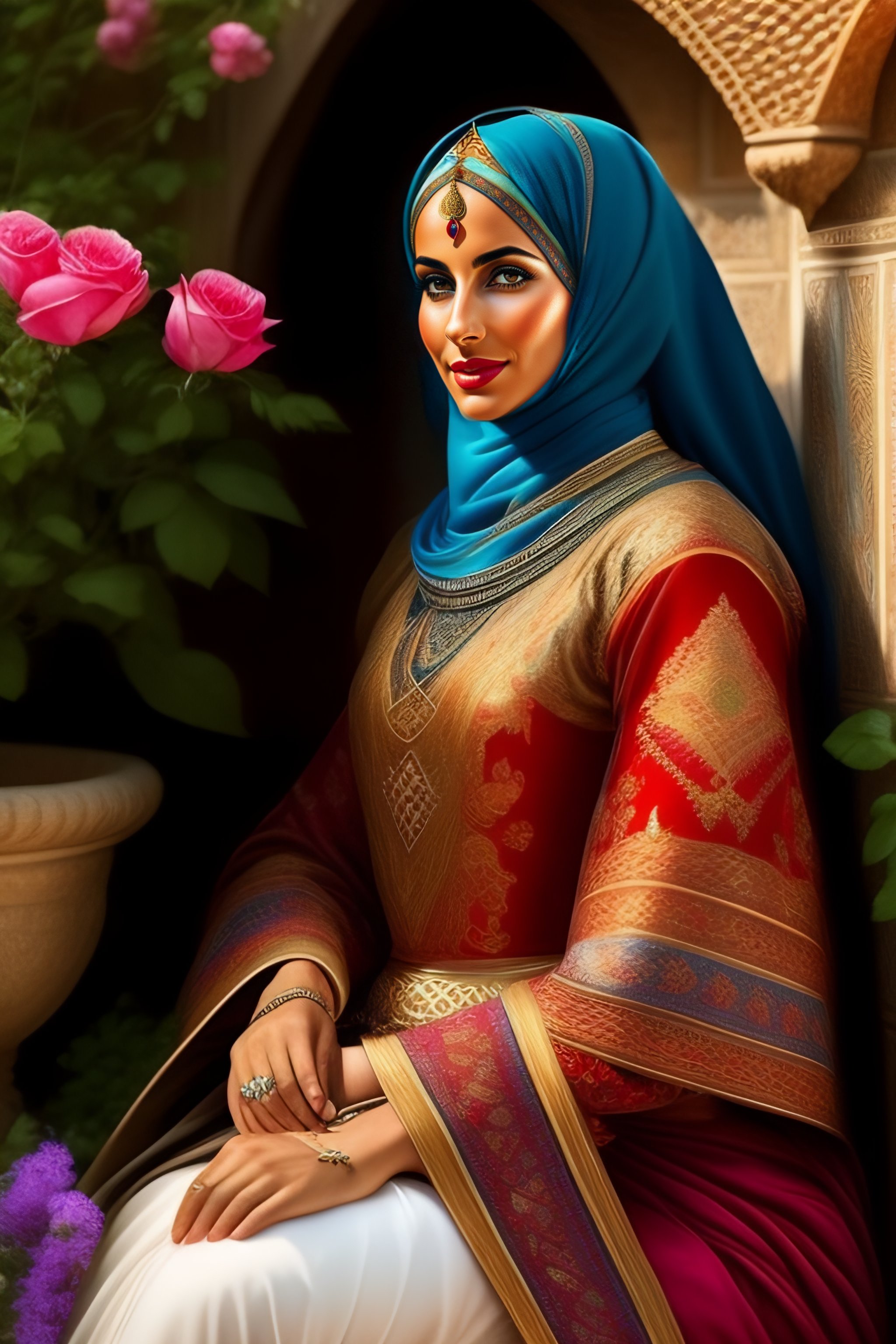 Lexica - Beautiful Jewish woman, medieval Arabic clothes, Andalusia ...