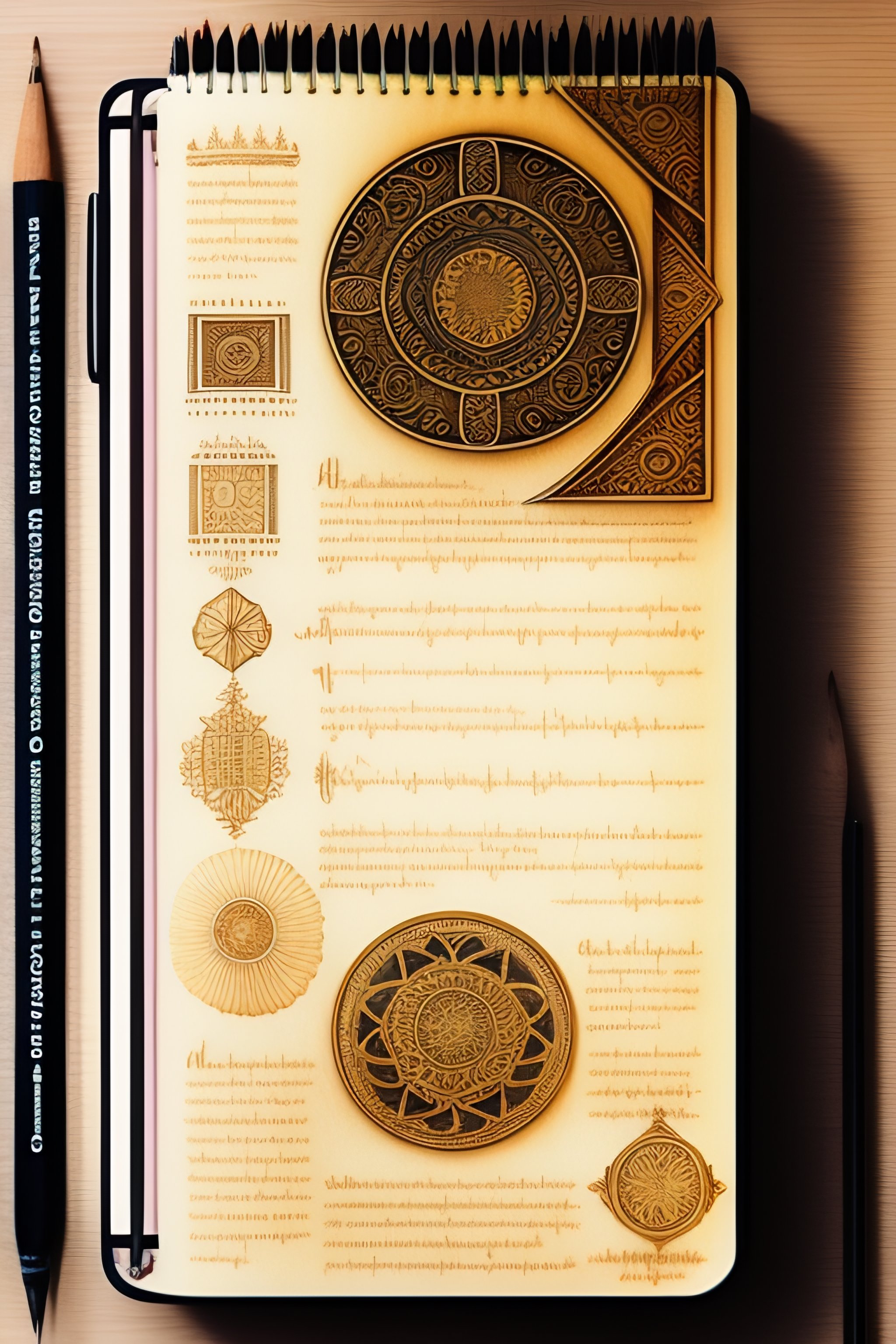 Lexica - Sketchbook illustrations showing concepts and designs for a ...