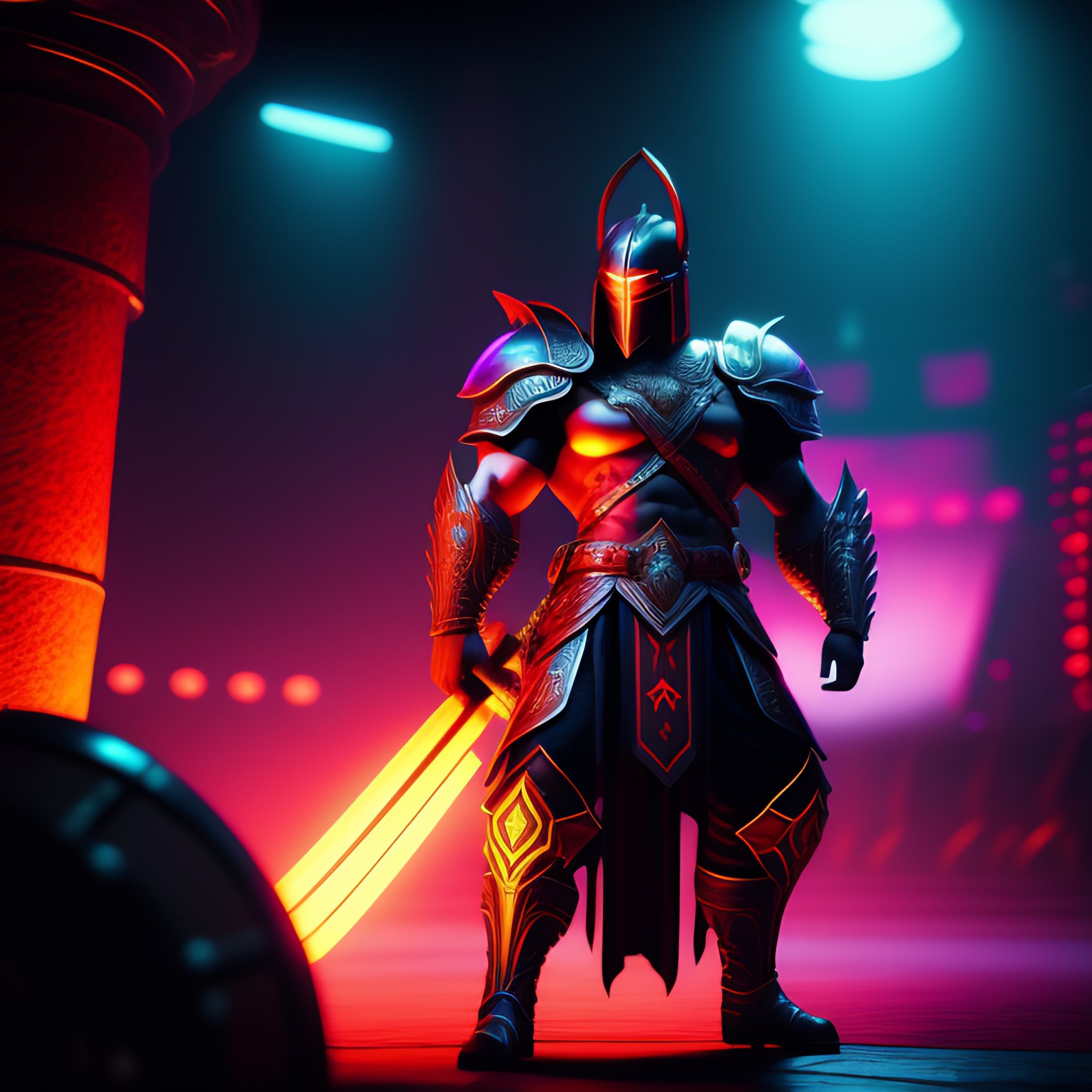 Lexica - Gladiator in an arena with a sword and shield. unreal engine 5 ...