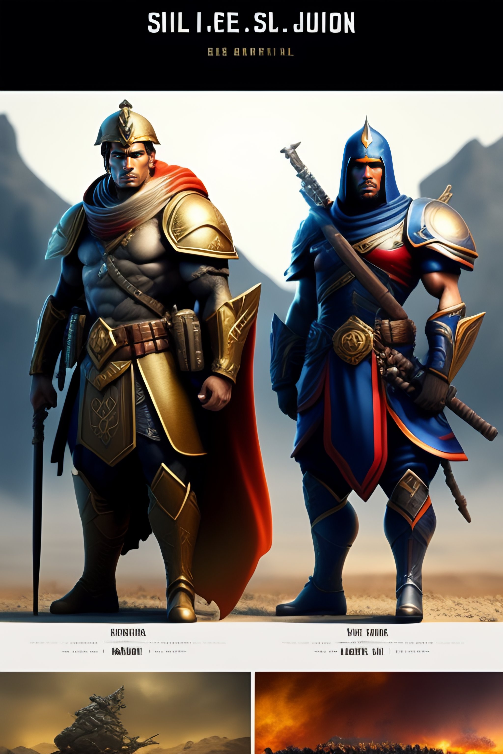 Lexica - Epic soldiers::realistic