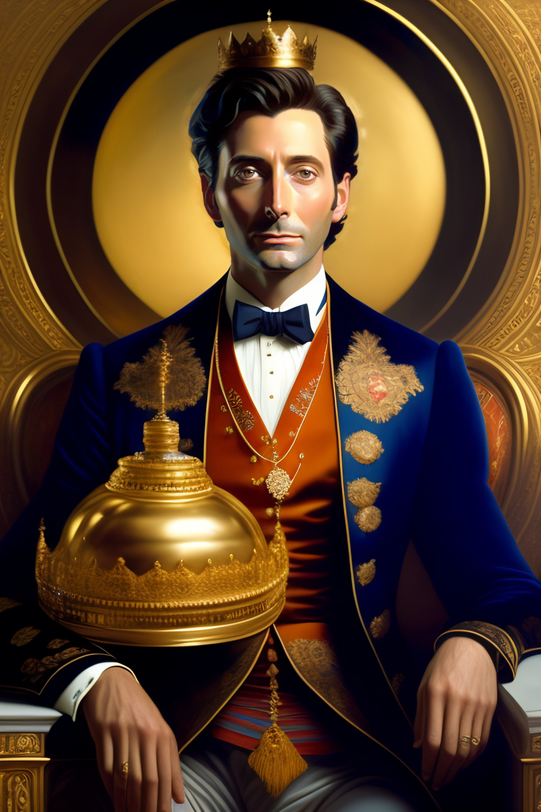 Lexica - Oil portrait of miles edgeworth, intricate, elegant, highly ...