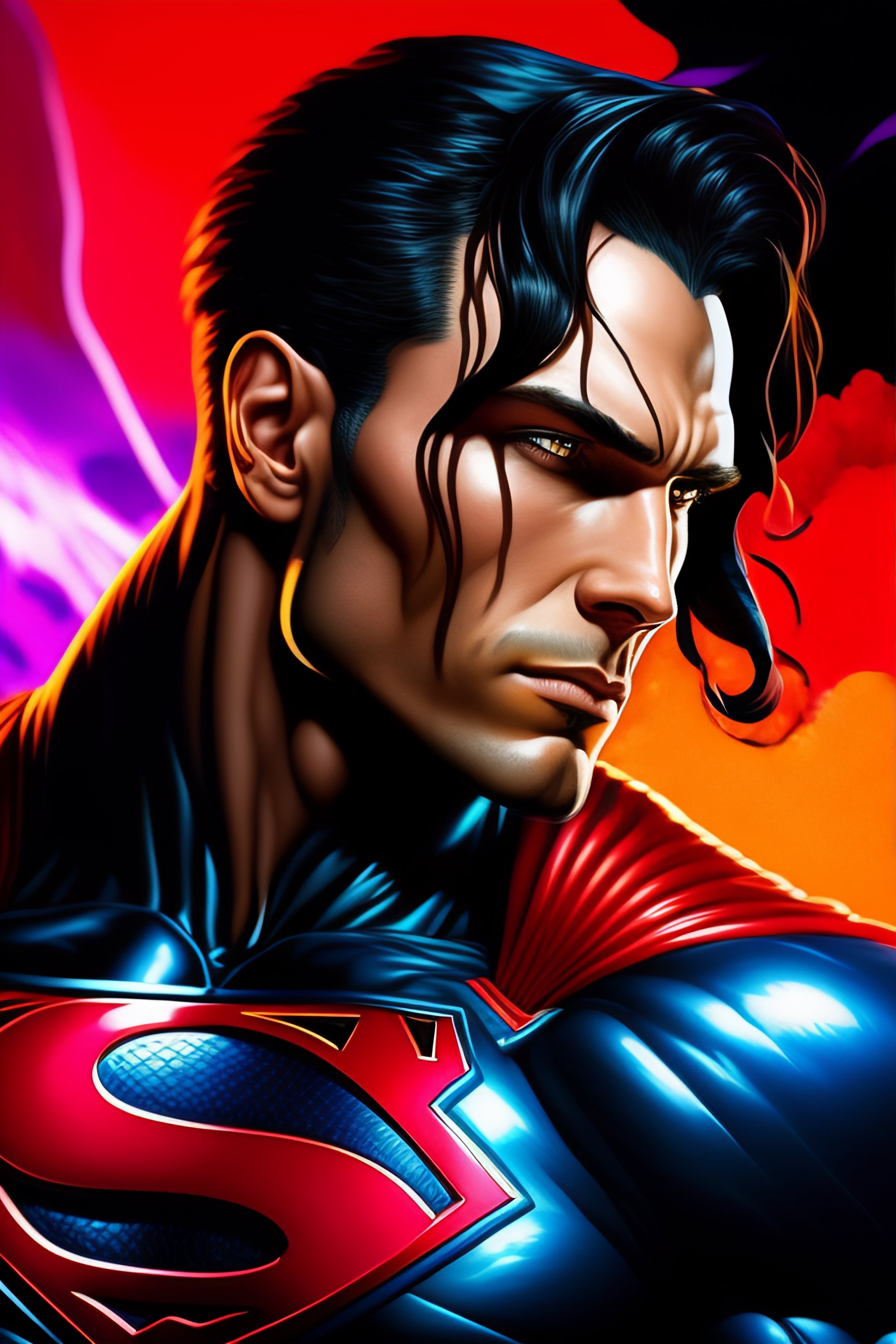 Lexica - Colorful!!! venom superman portrait by laurie greasley and ...