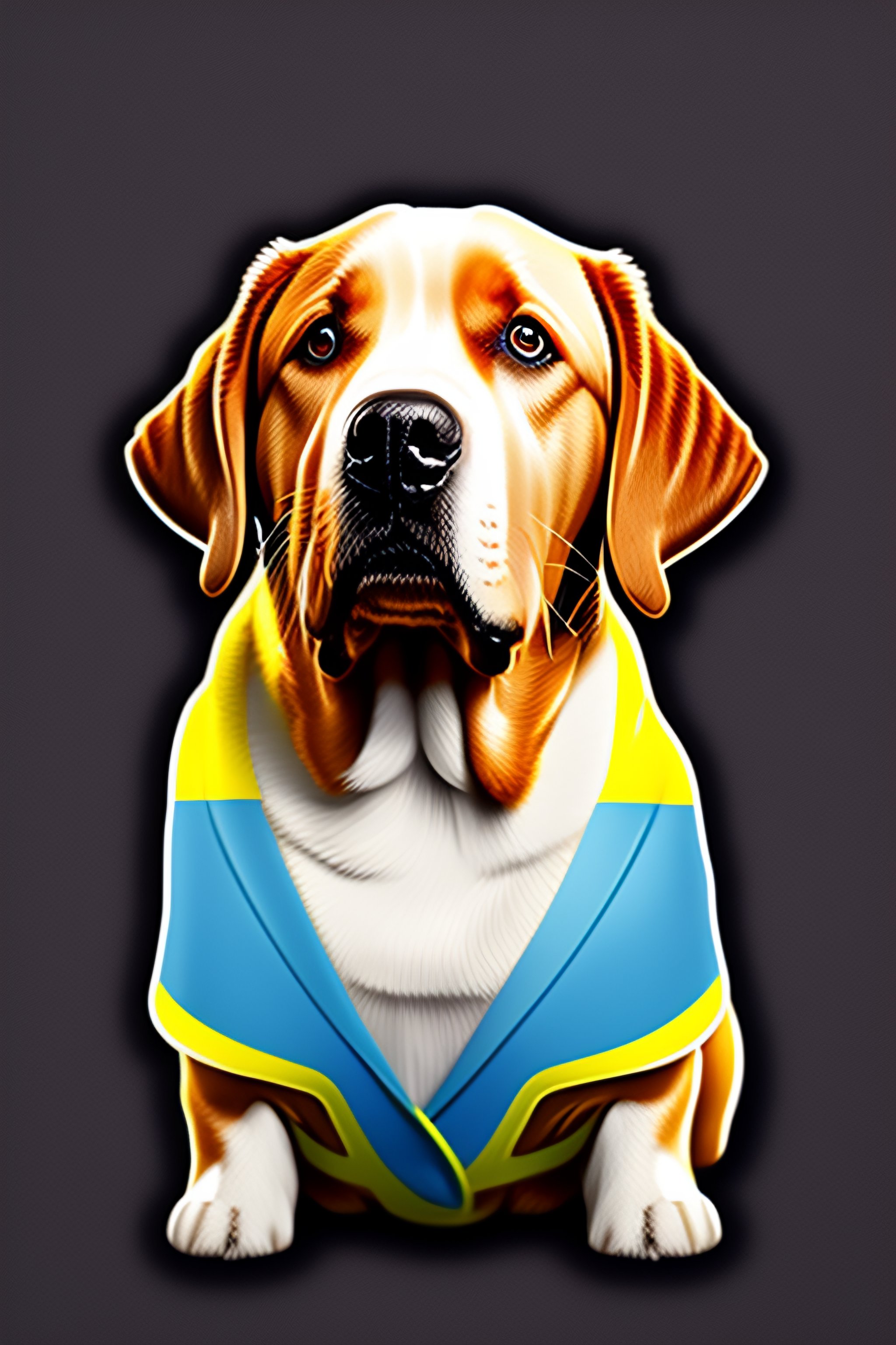 Lexica - Sticker of cute Labrador Retriever in a fashion tailored lab ...