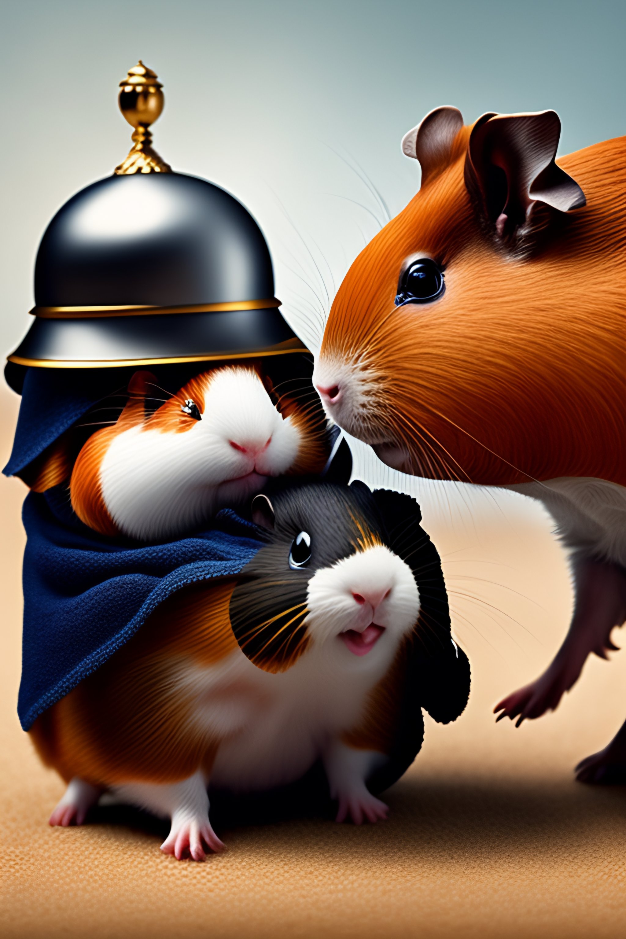 Lexica - Knight fighting a guinea pig