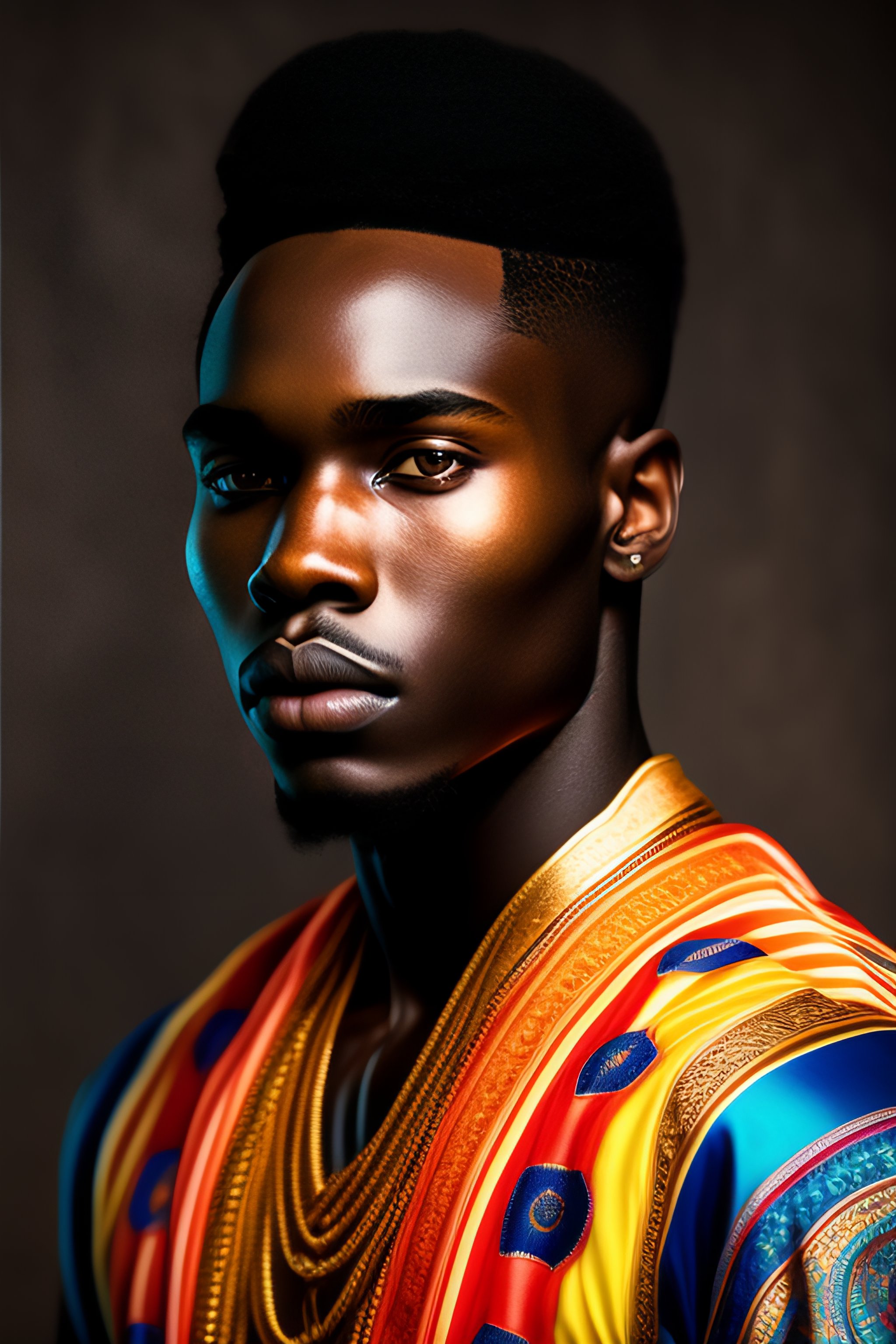 Lexica - Beautiful african young man, headshot, portrait, studio ...