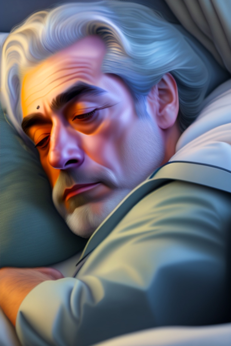 Lexica - Sad javier bardem gray hair, lying in a hospital bed