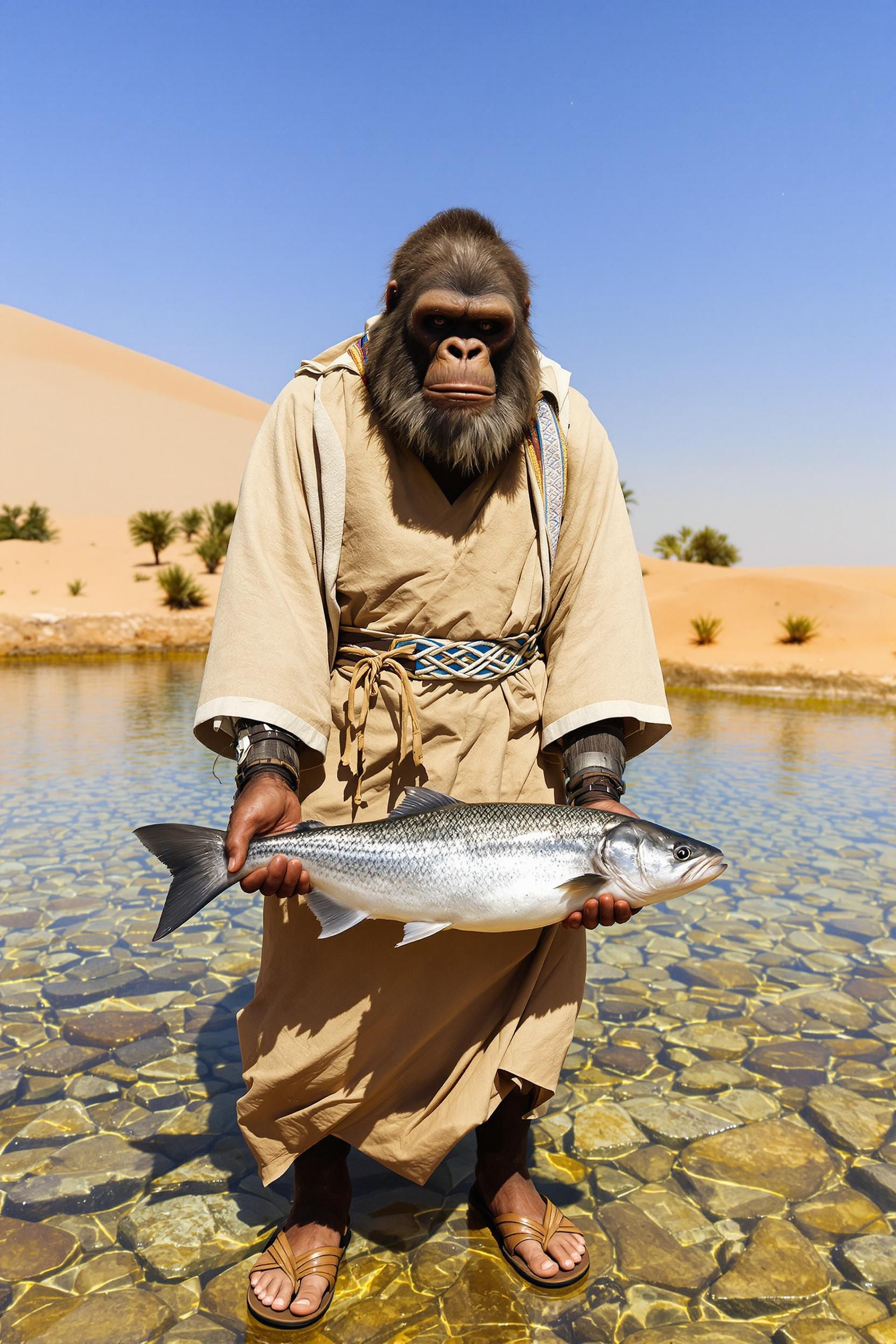 Lexica - A man, with the face of an ape and the body of a human ...