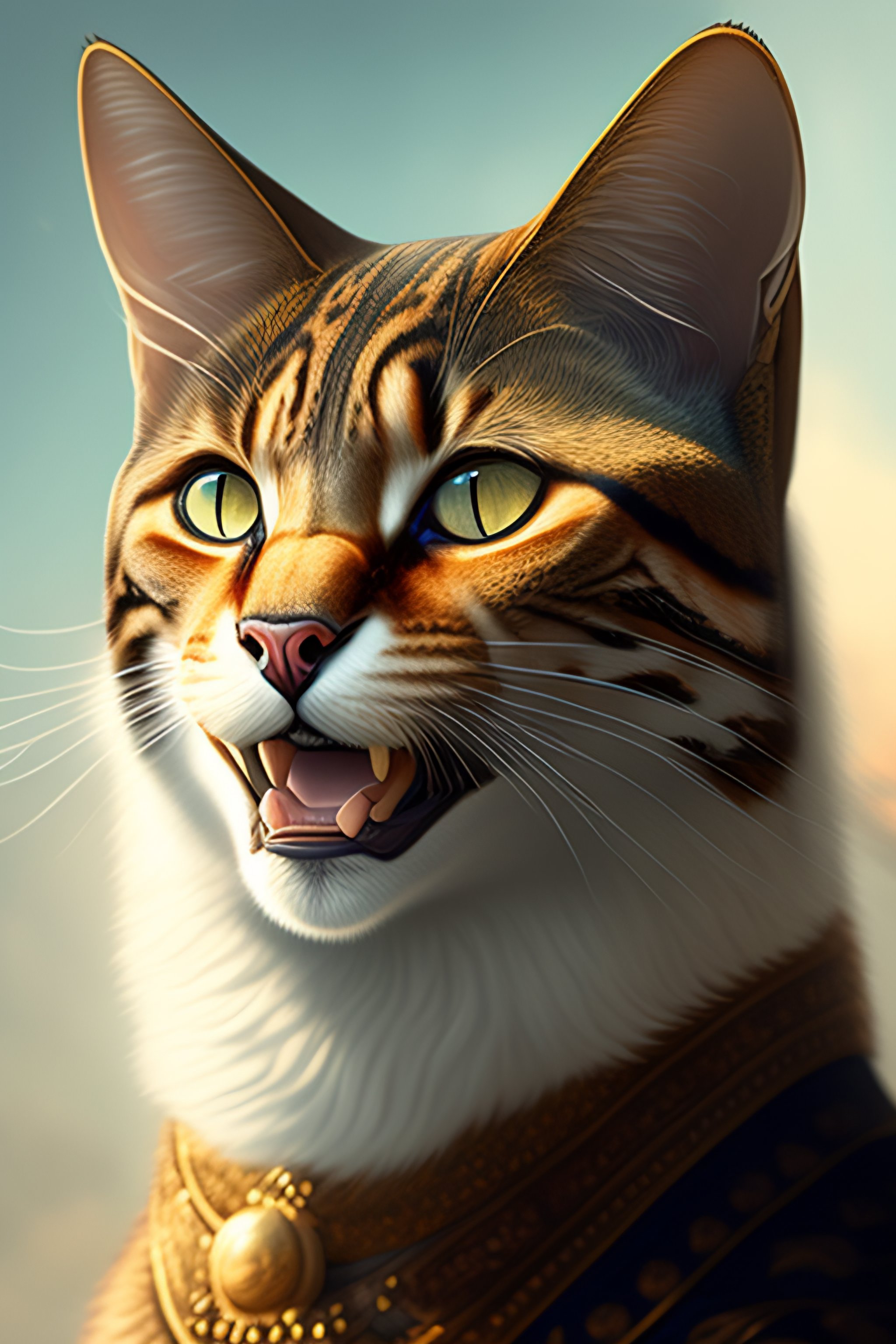 Lexica - Anthropomorphic furry cat smiling in the style of the Achilles ...