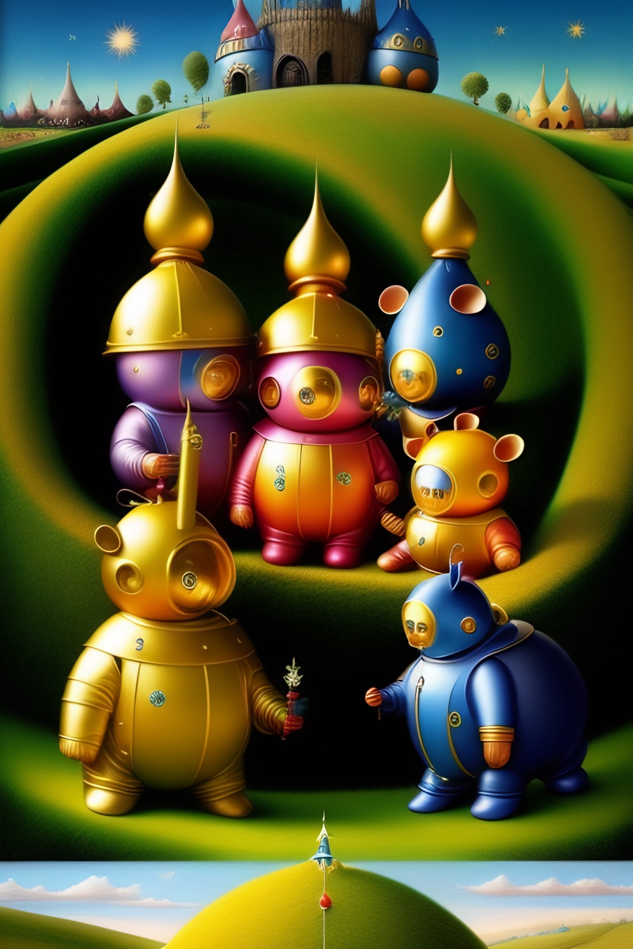 Lexica - The teletubbies as imagined by Hieronymus Bosch, gothic, ultra ...
