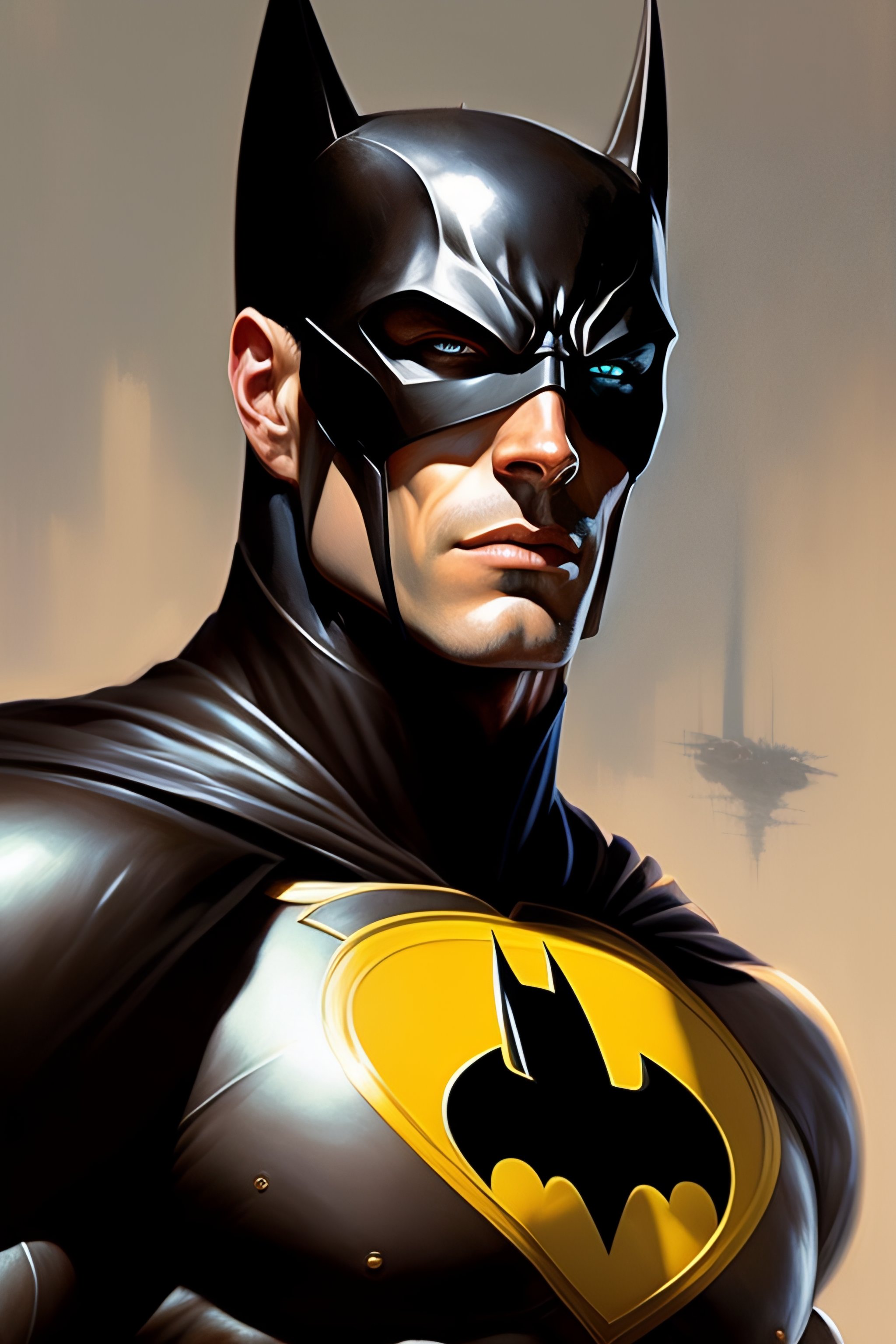 Lexica - Portrait of a super thin muscular batman, epic, tragic ...