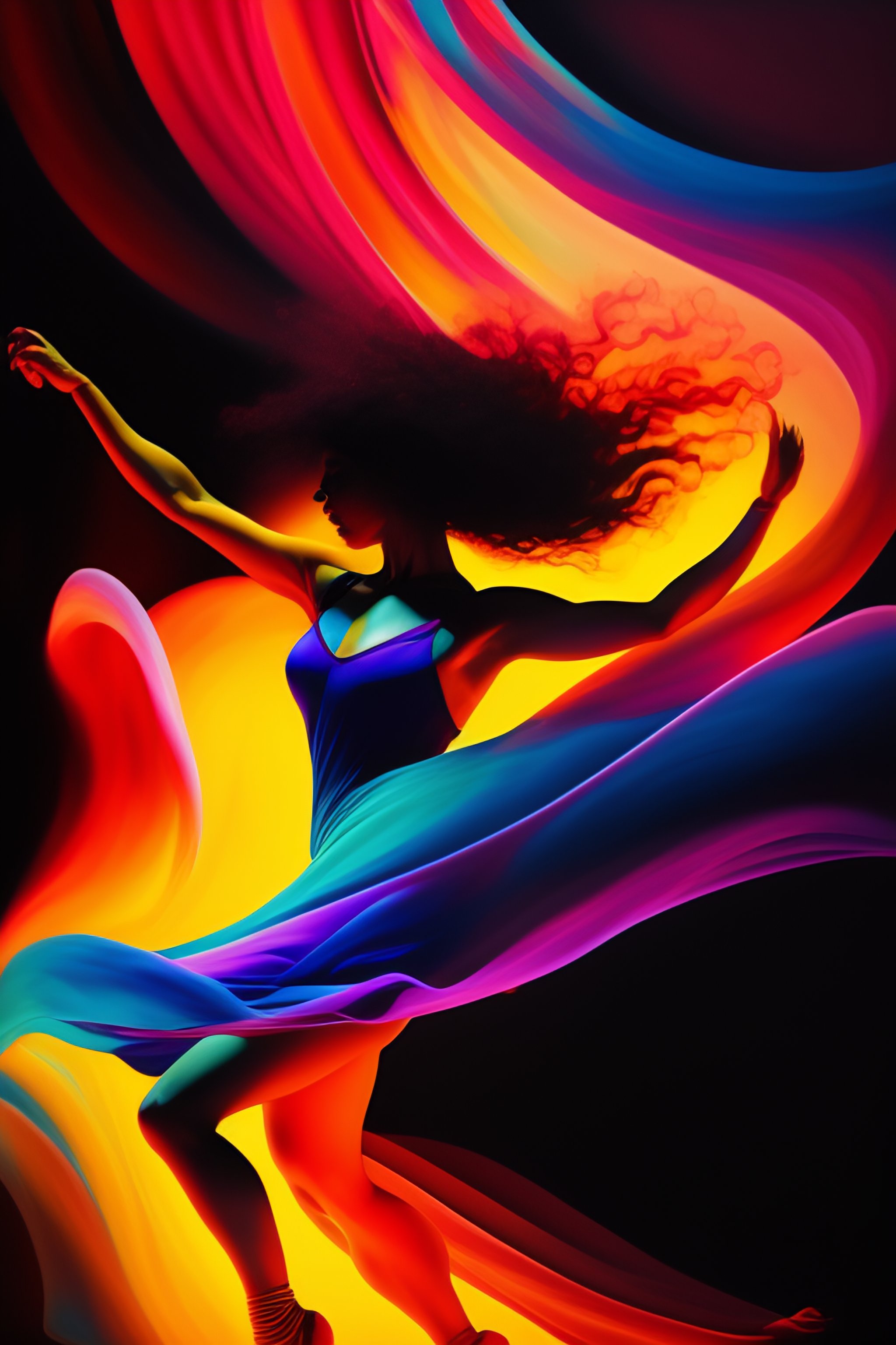 Lexica - Female dancer in movement, latin dance, super abstract ...