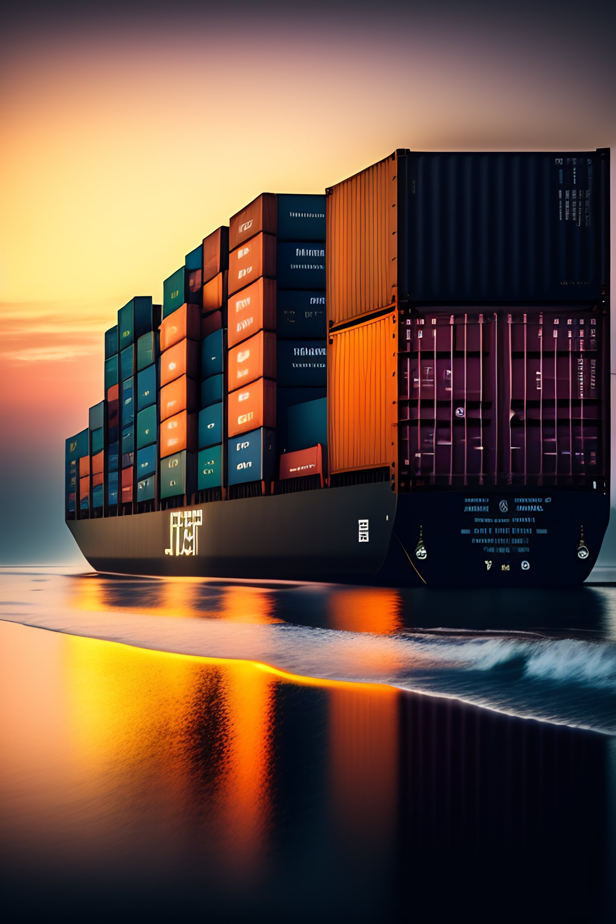 Lexica - Port with container and docker traffic in the night