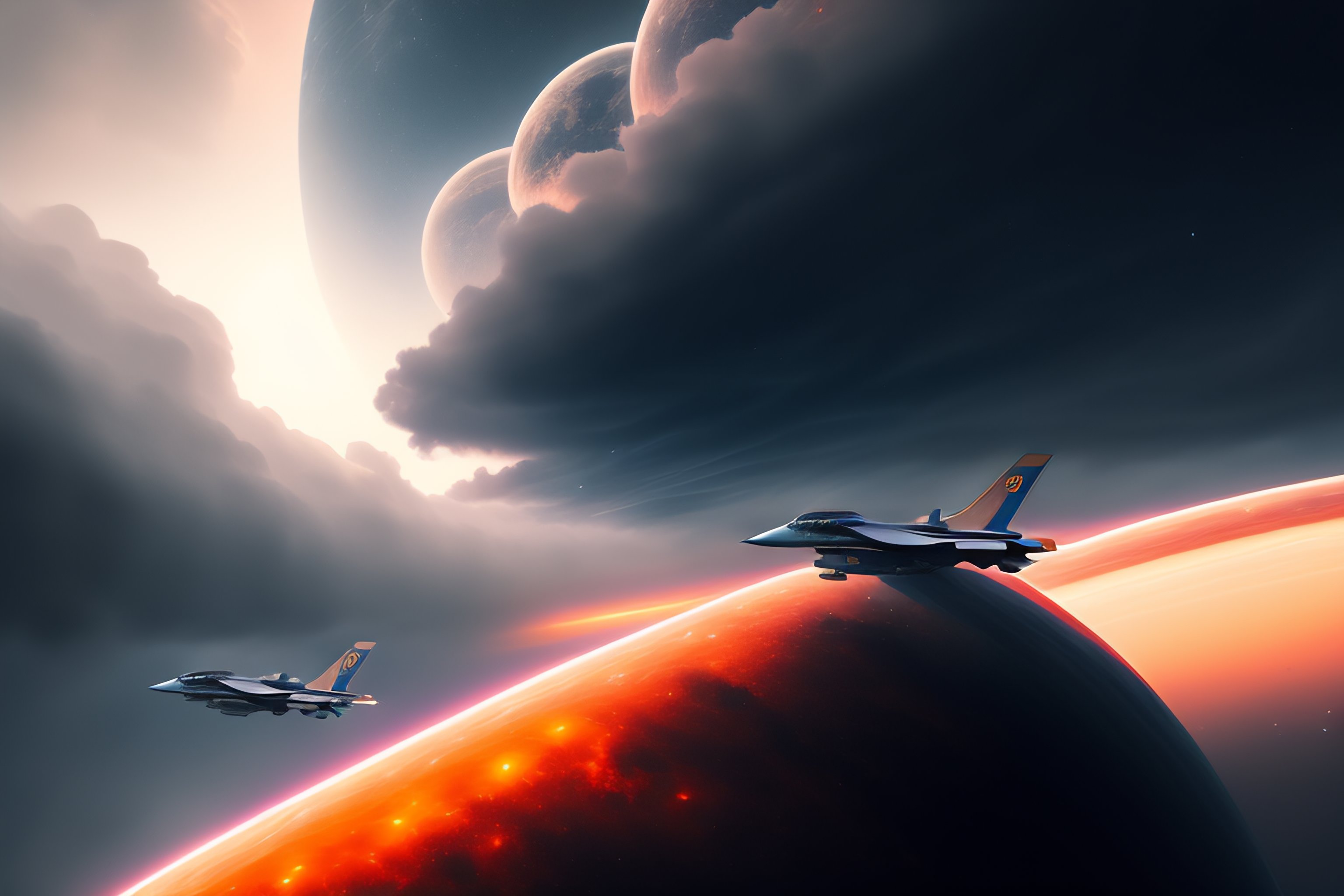 Lexica - F 3 5 jets in the storm clouds of jupiter, by cedric ...