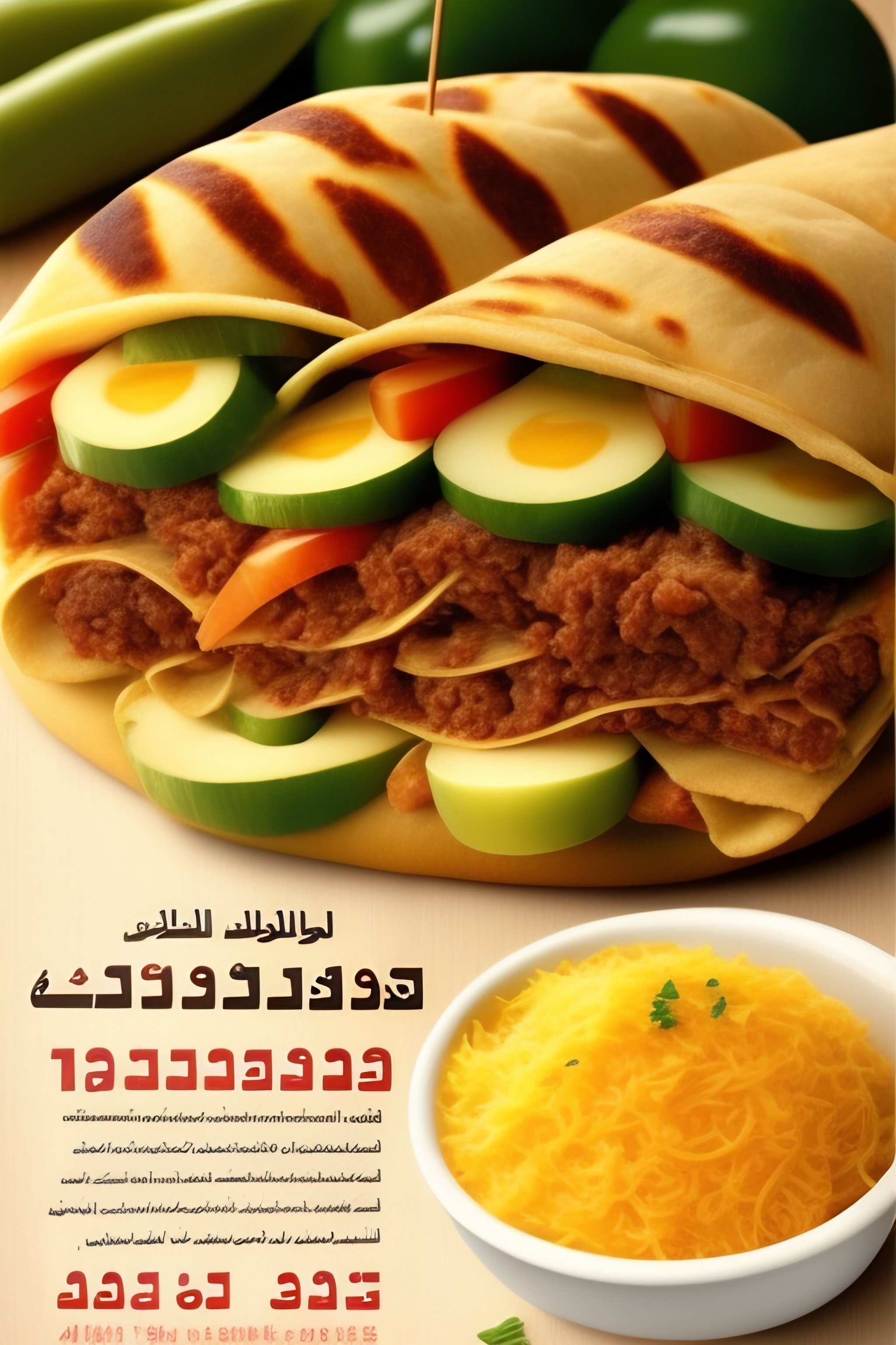 Lexica - An advertisement for an Arabic shawarma