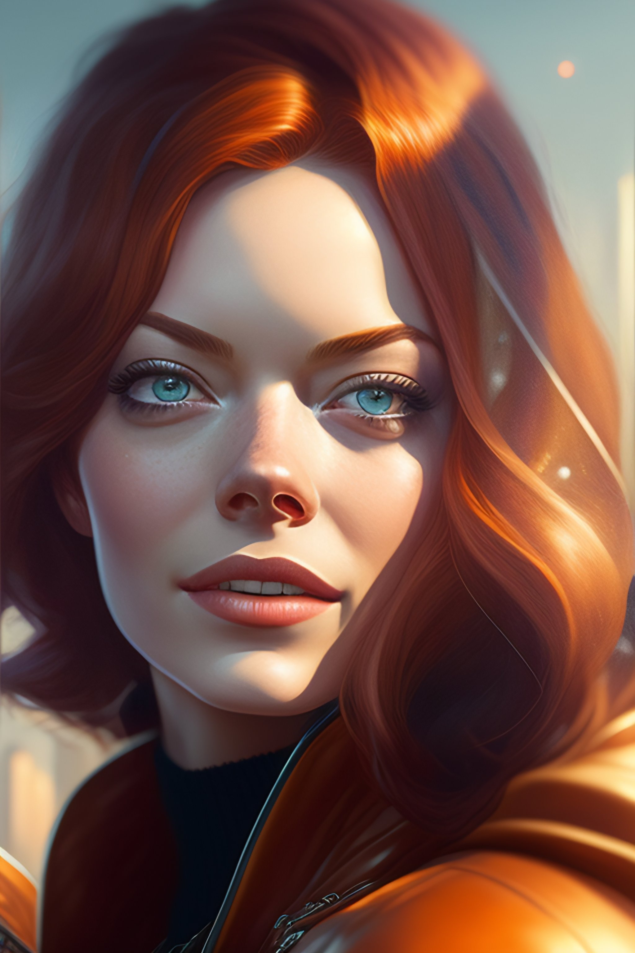 Lexica - Highly detailed portrait of Emma Stone as Barbara Gordon ...