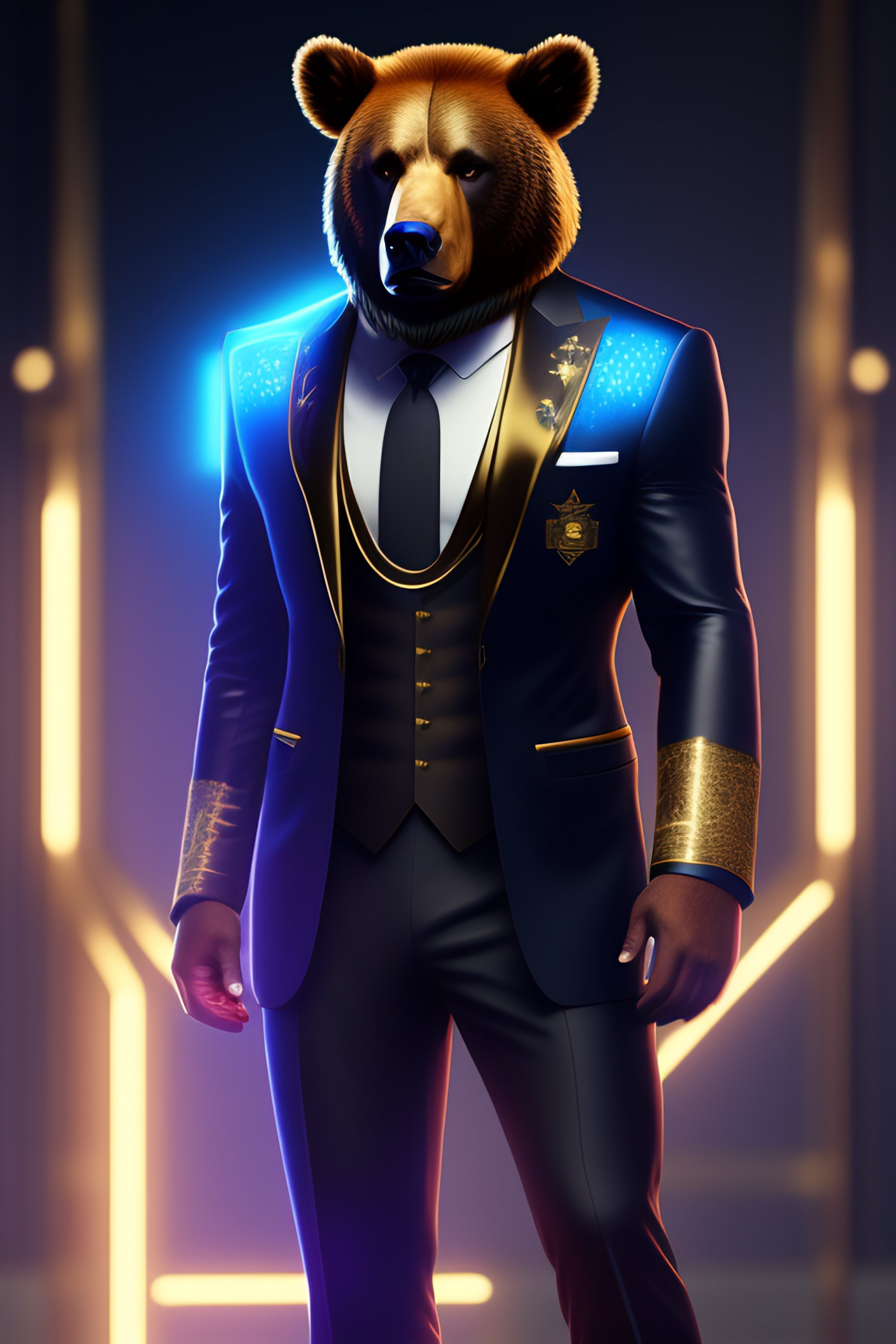 Lexica - Anthro furry humanoid grizzly borwn bear with bull horns ...