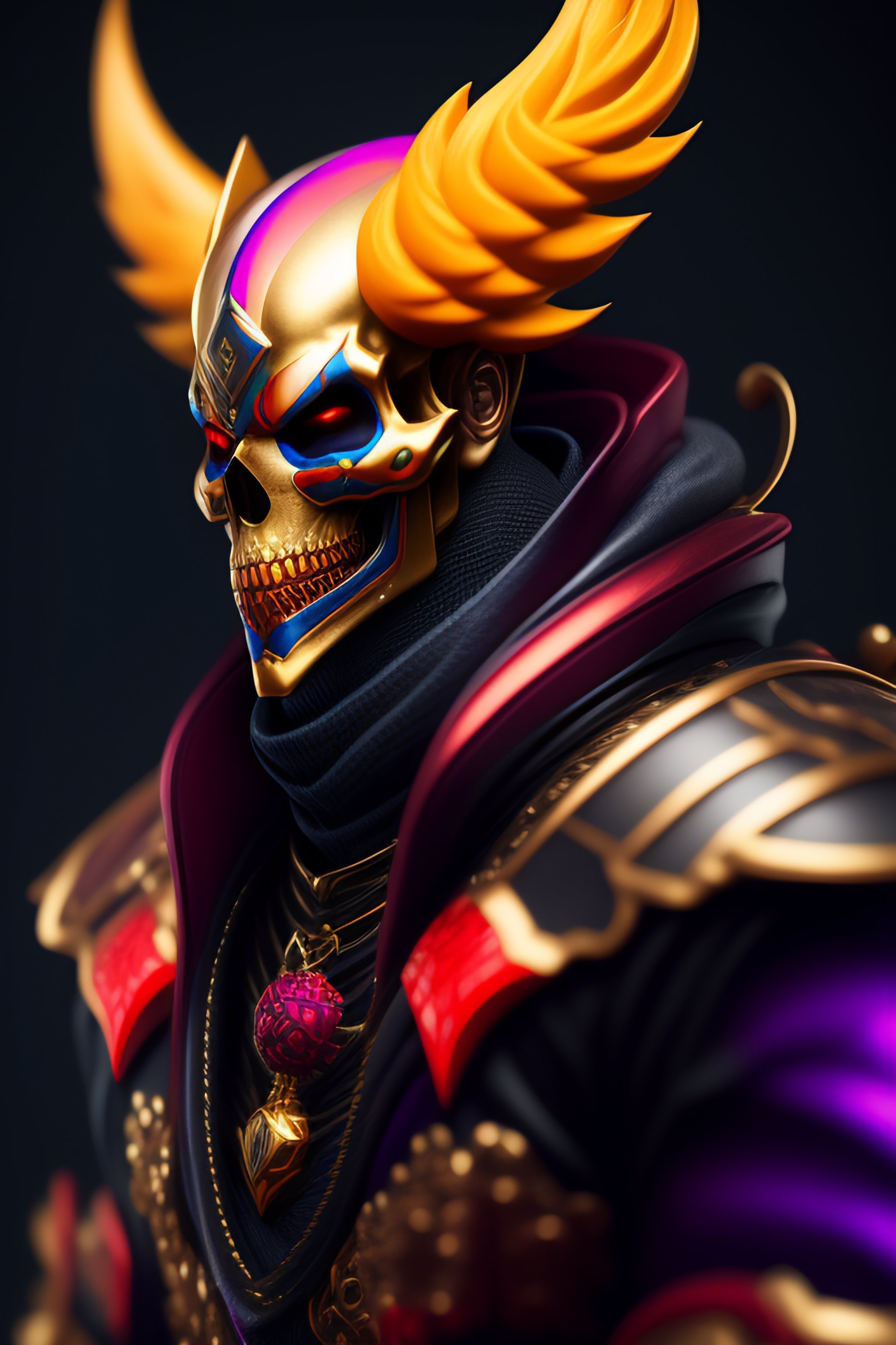 Lexica - An extremely complex mobile phone, skull joker ninja suit ...