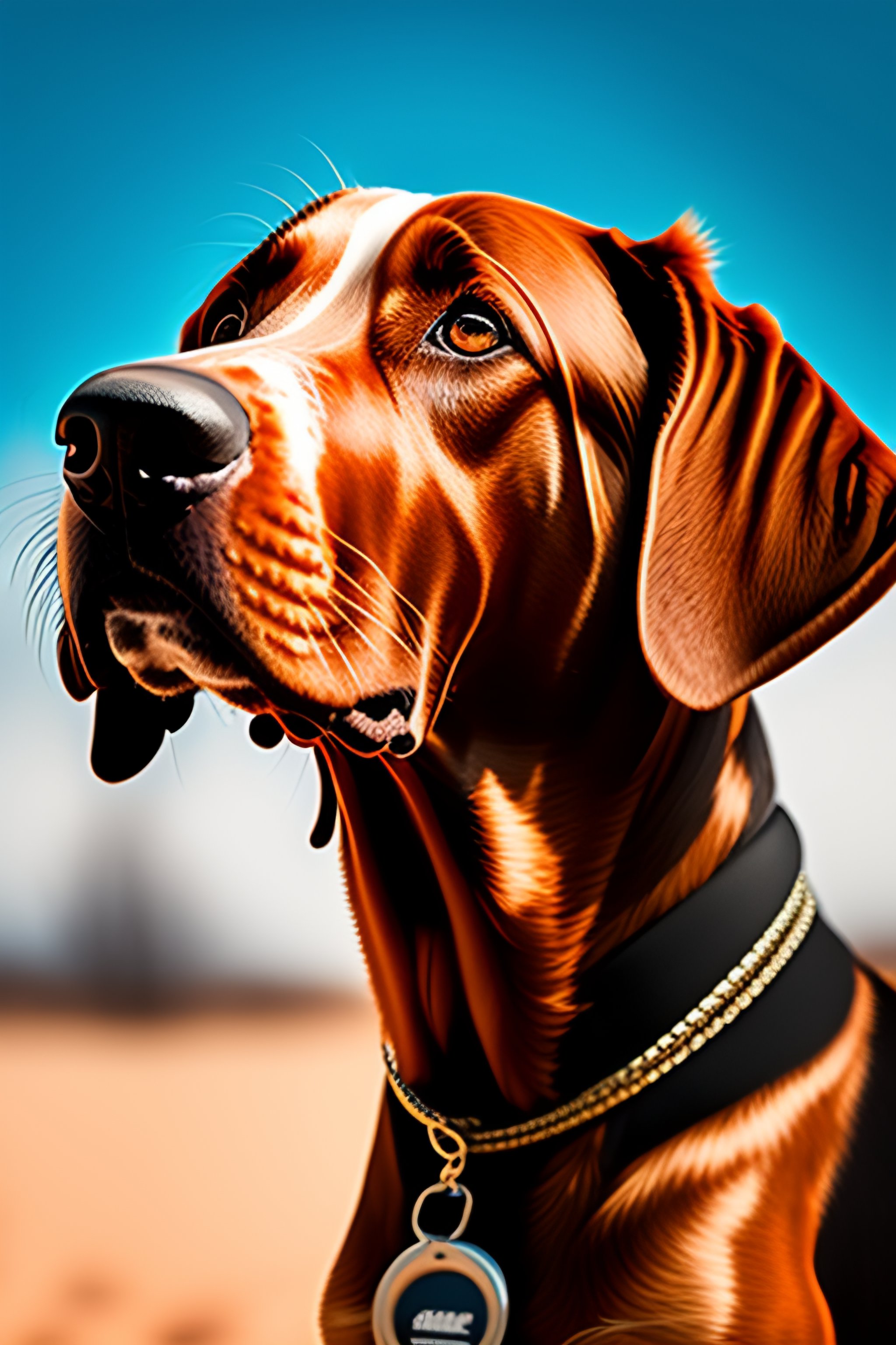 Lexica - Redbone coonhound using the art work of Burnt Toast