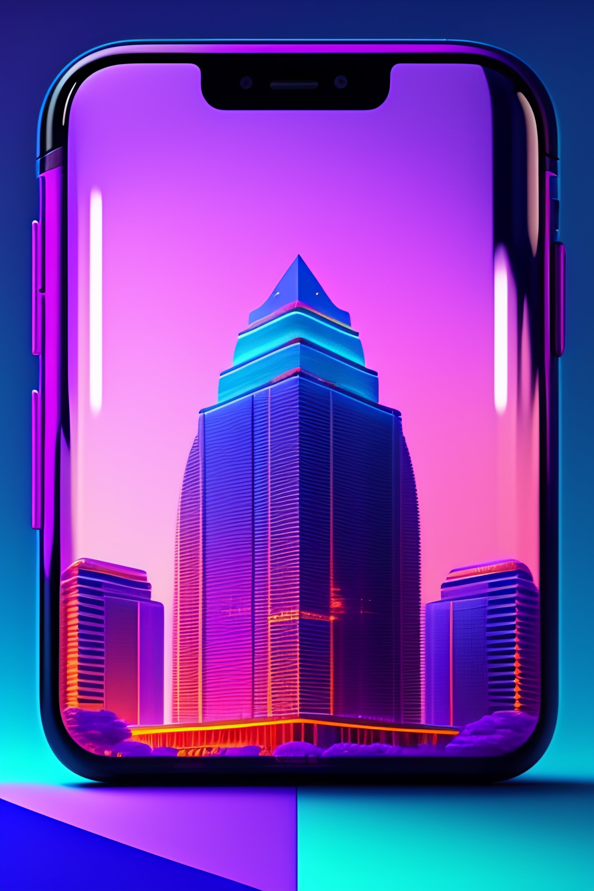 Lexica - Futuristic loyalty nft on phones, wallpaper in vaporwave ...