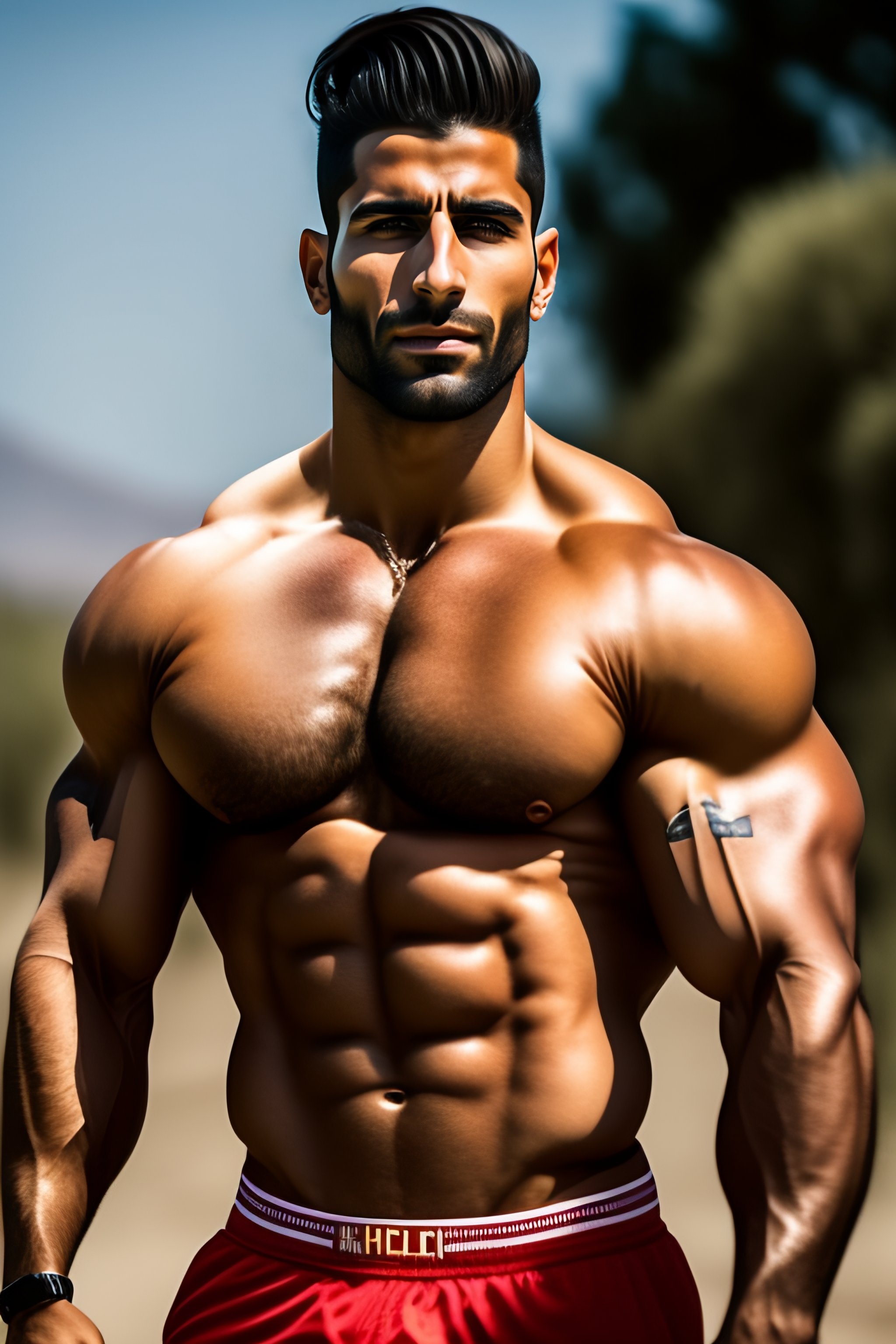 Lexica - Kurdish german 28 year old model with strong muscles