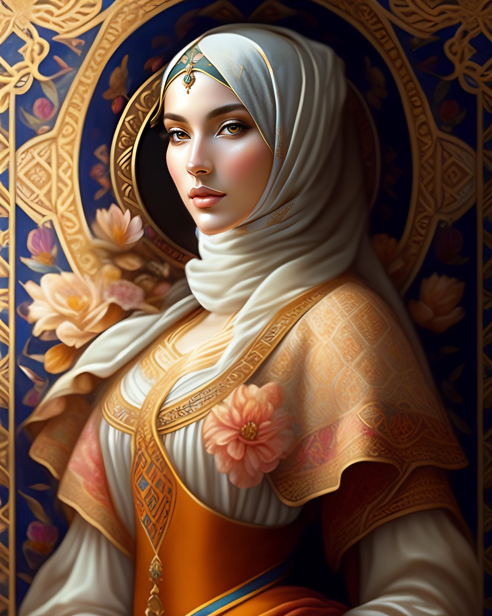 Lexica - 18th century Portuguese Ceramic Tile Art, hijab, depicting ... Lexica - 18th century Portuguese Ceramic Tile Art, hijab, depicting ...