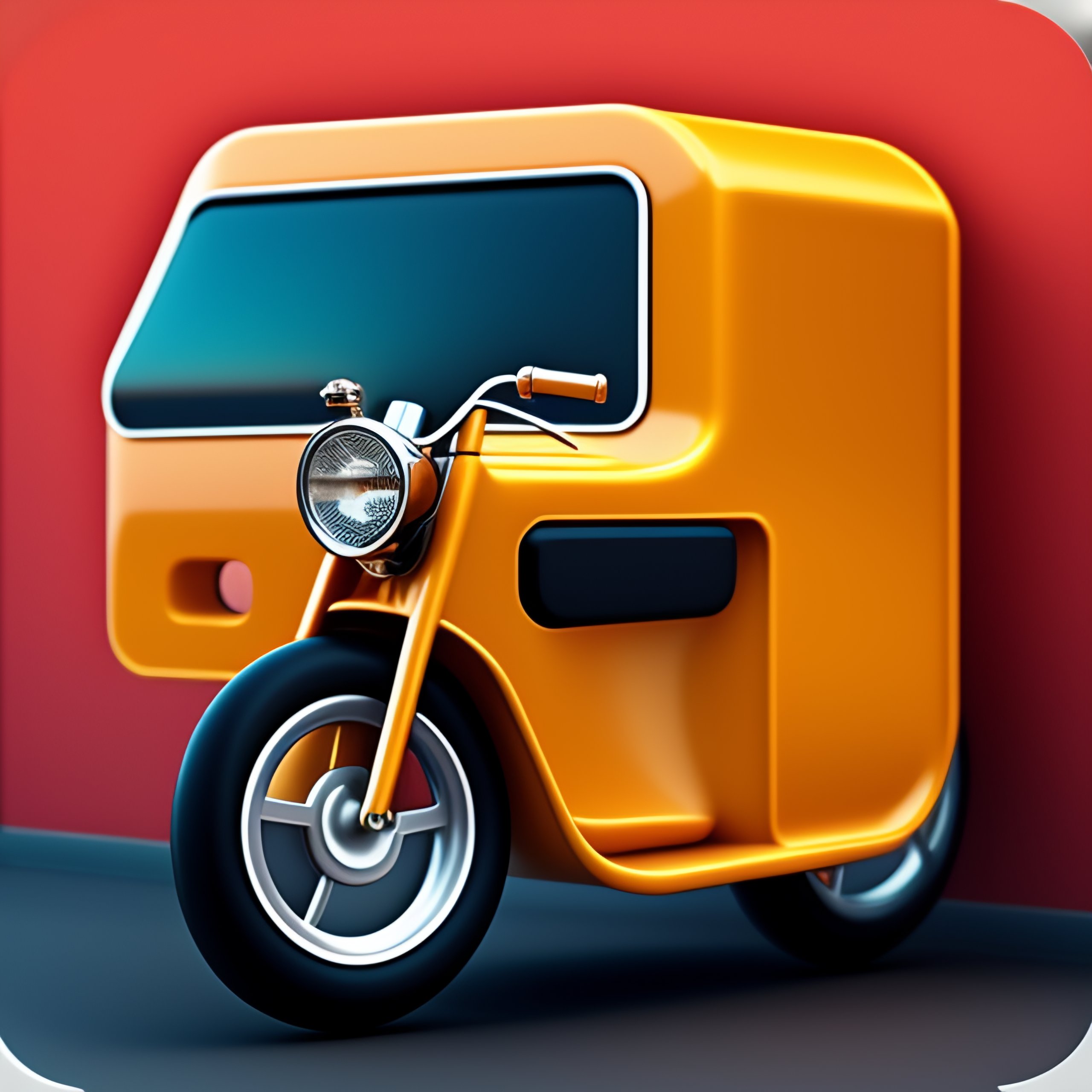 Lexica - App icon of a delivery bike, ios, featured, appstore