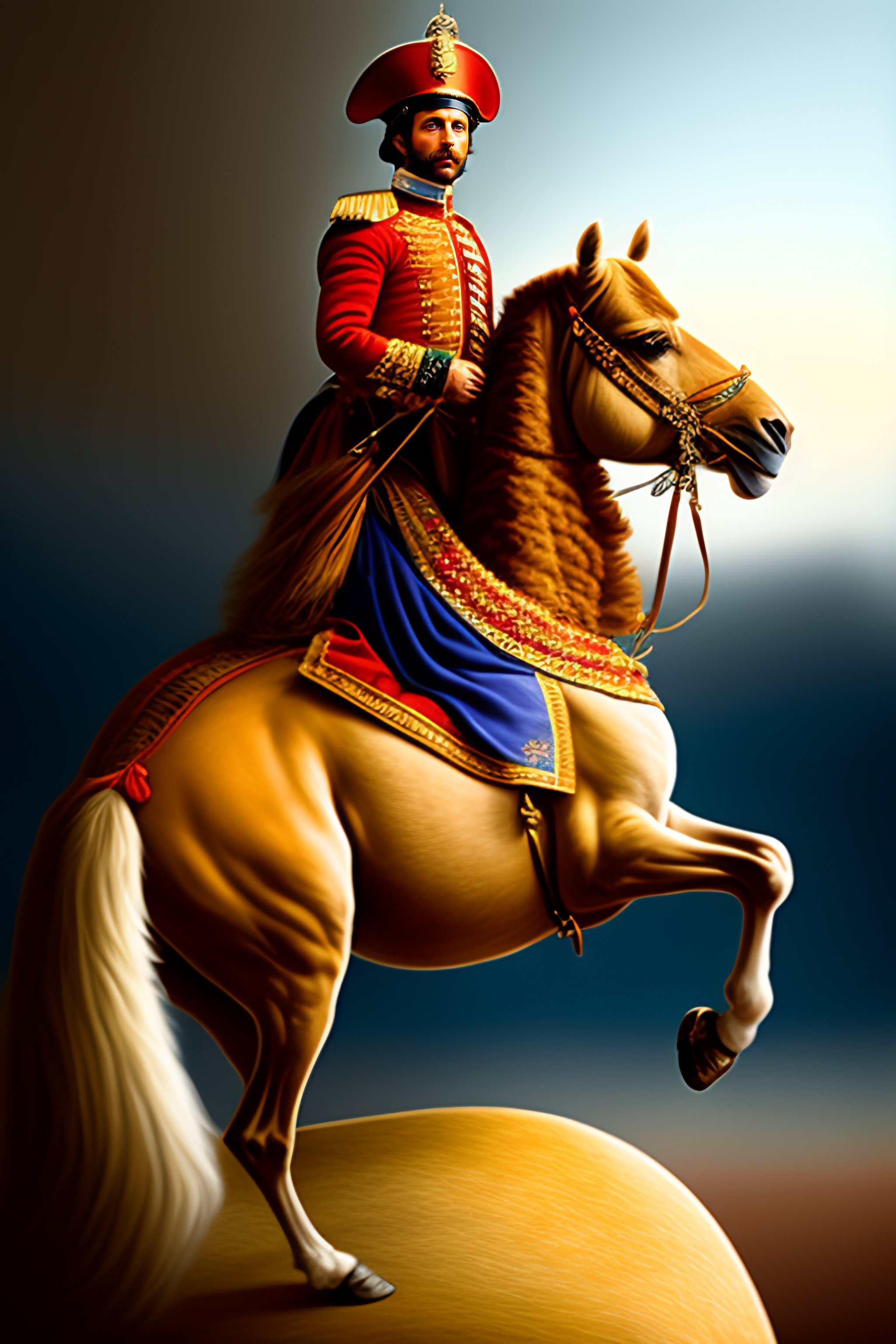 Lexica - Napoleon riding a camel in a circus