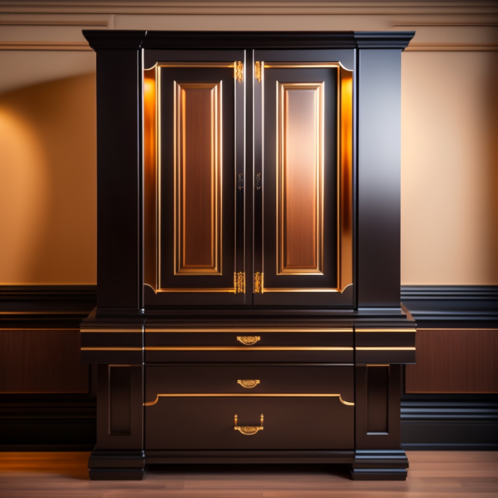 Lexica - Architectural photography of a modern cabinet in a classic ...