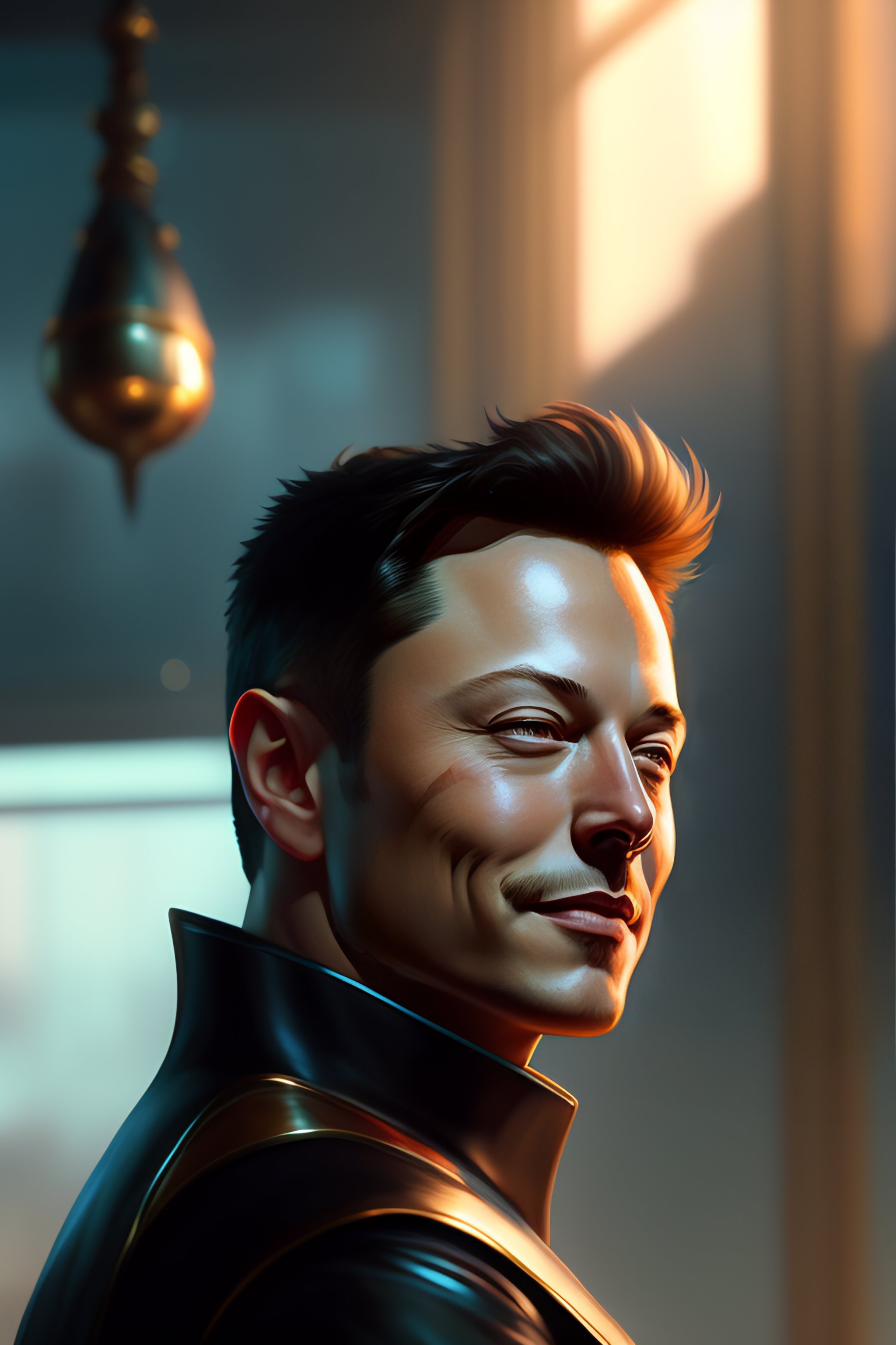 Lexica - Elon musk staring at the camera smirking and laughing, magic ...