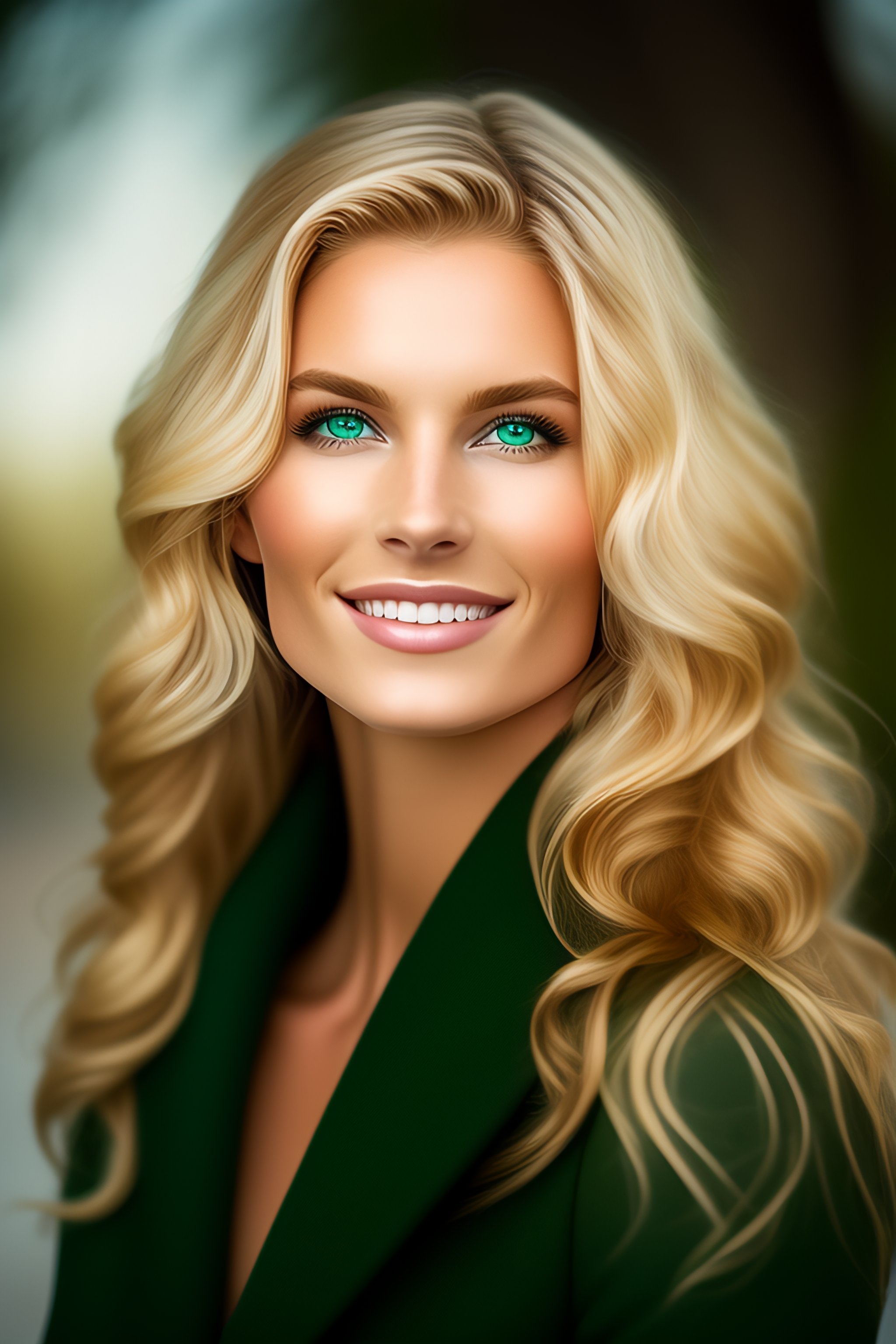 Lexica Portrait Of A Blonde Girl With Shoulder Length Wavy Hair