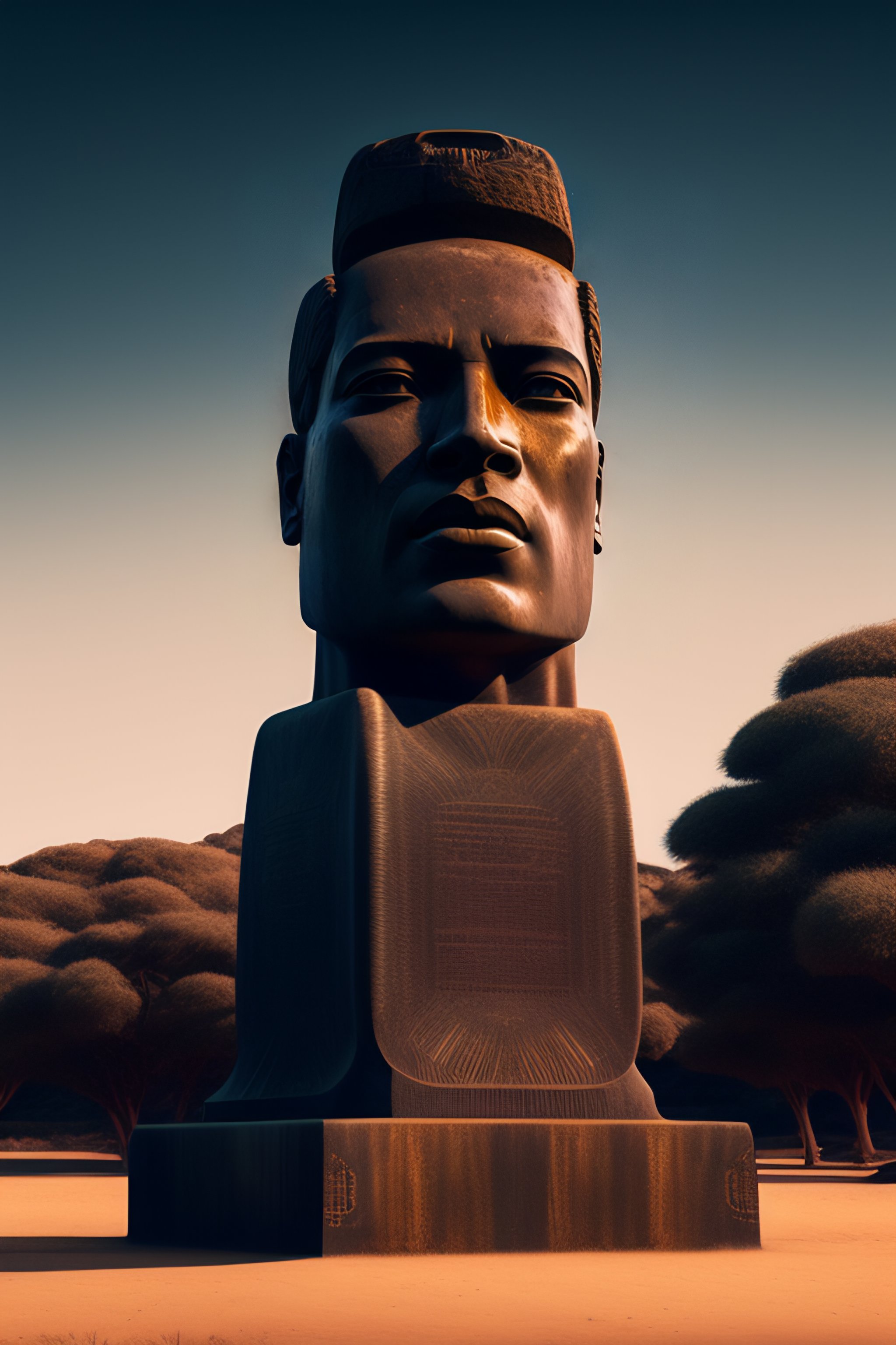 Lexica - A moai statue of brad pitt, intricate artwork by tooth wu and ...