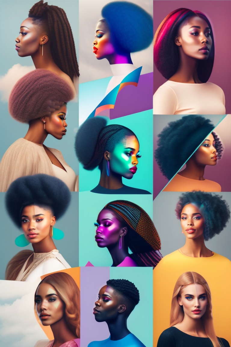 Lexica - A creative collage background and leave the the picture spaces ...