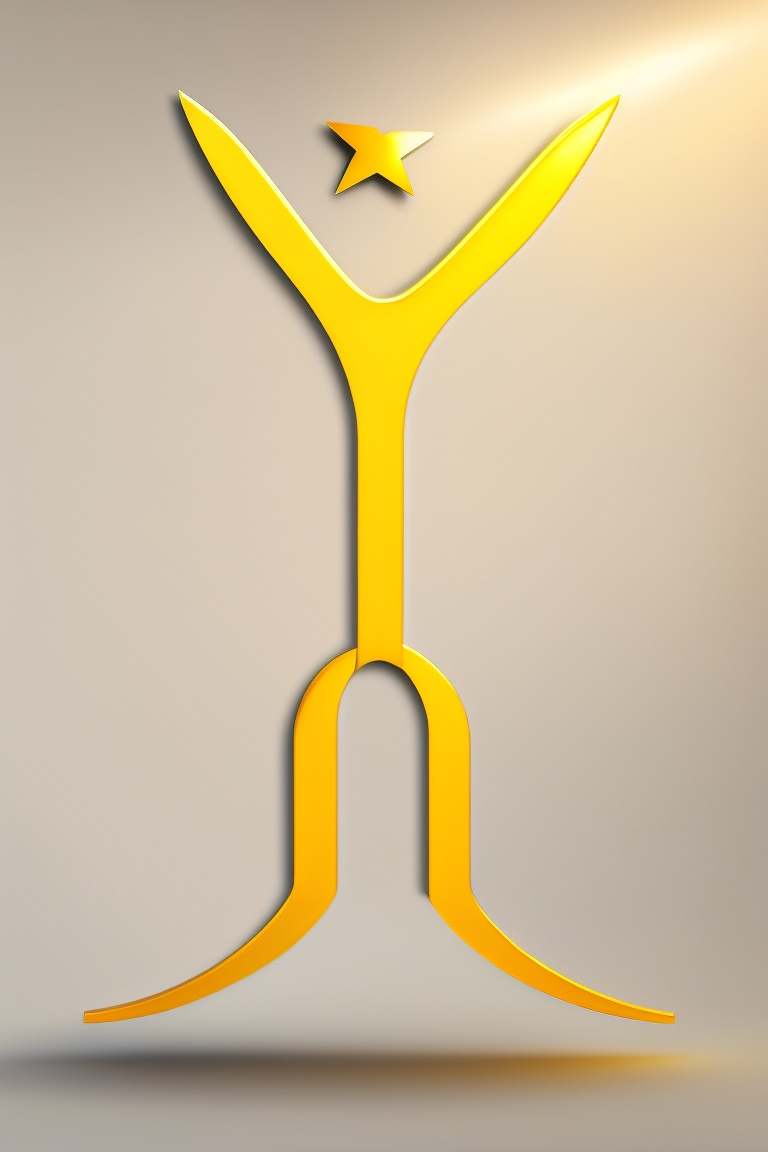 Lexica - Golden Stick figure, arms and legs outstretched