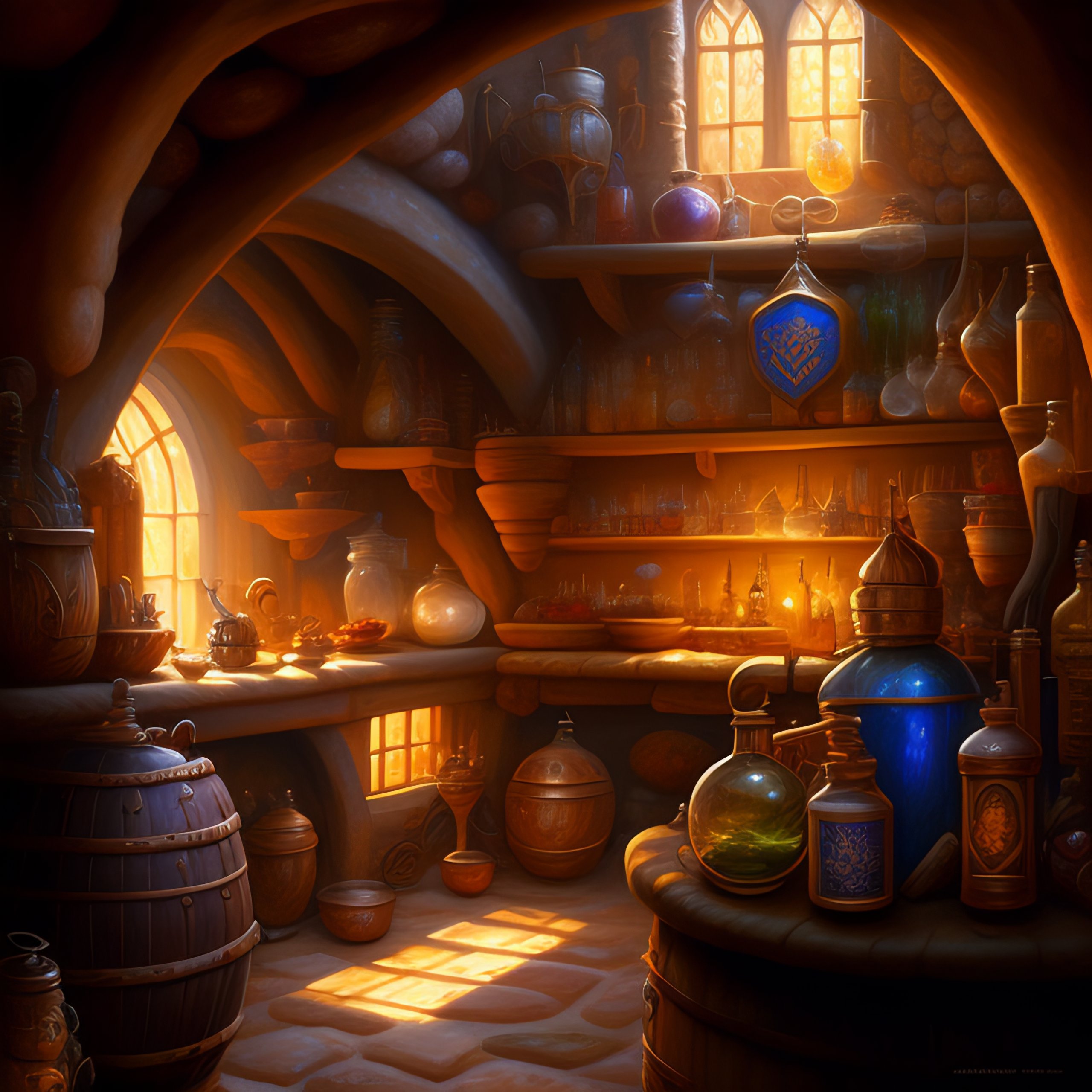 Lexica - Maximalist surrealism cluttered fantasy medieval alchemist's ...