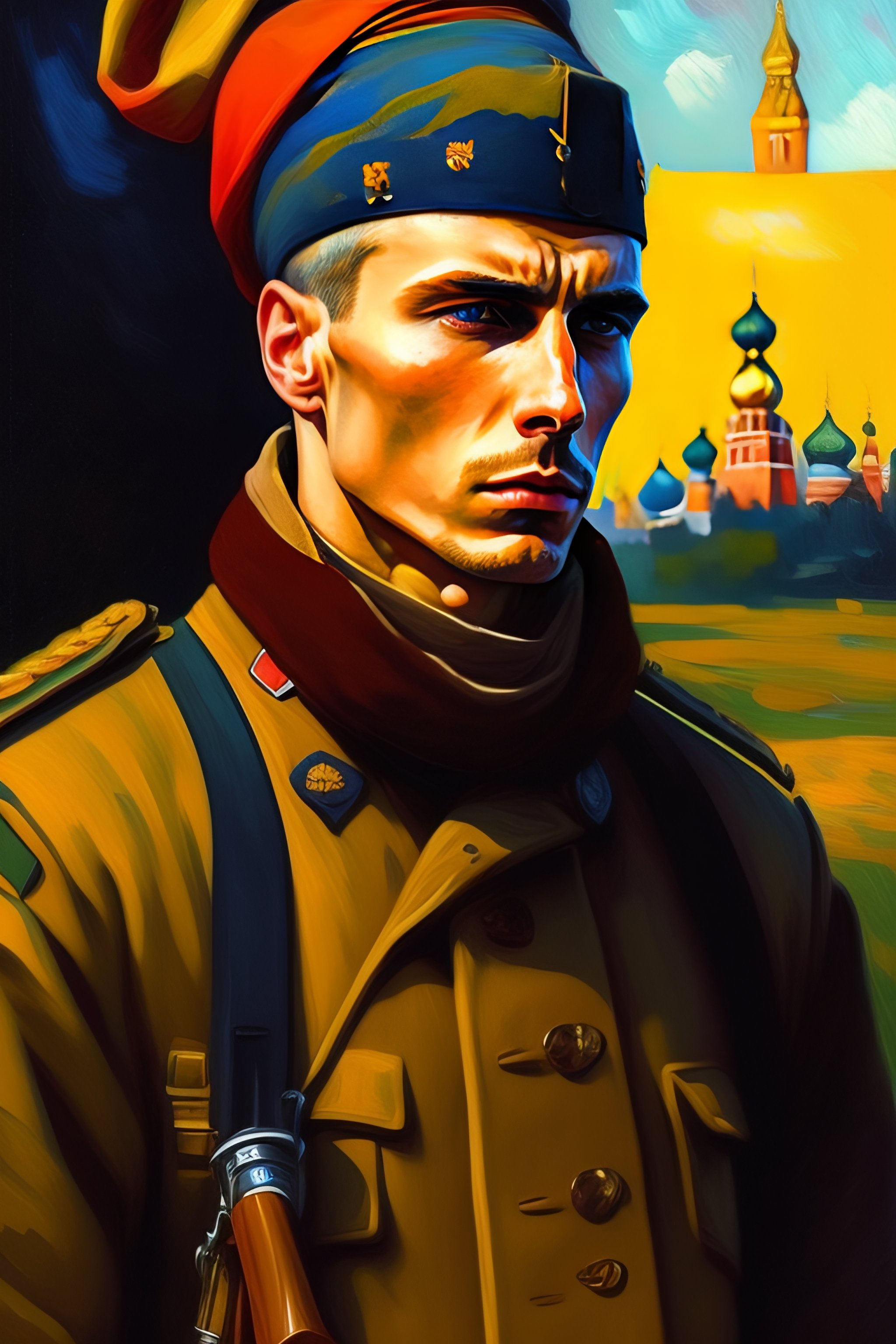 Lexica - Angry and tired stepan bandera as Ukrainian soldier, dirty ...