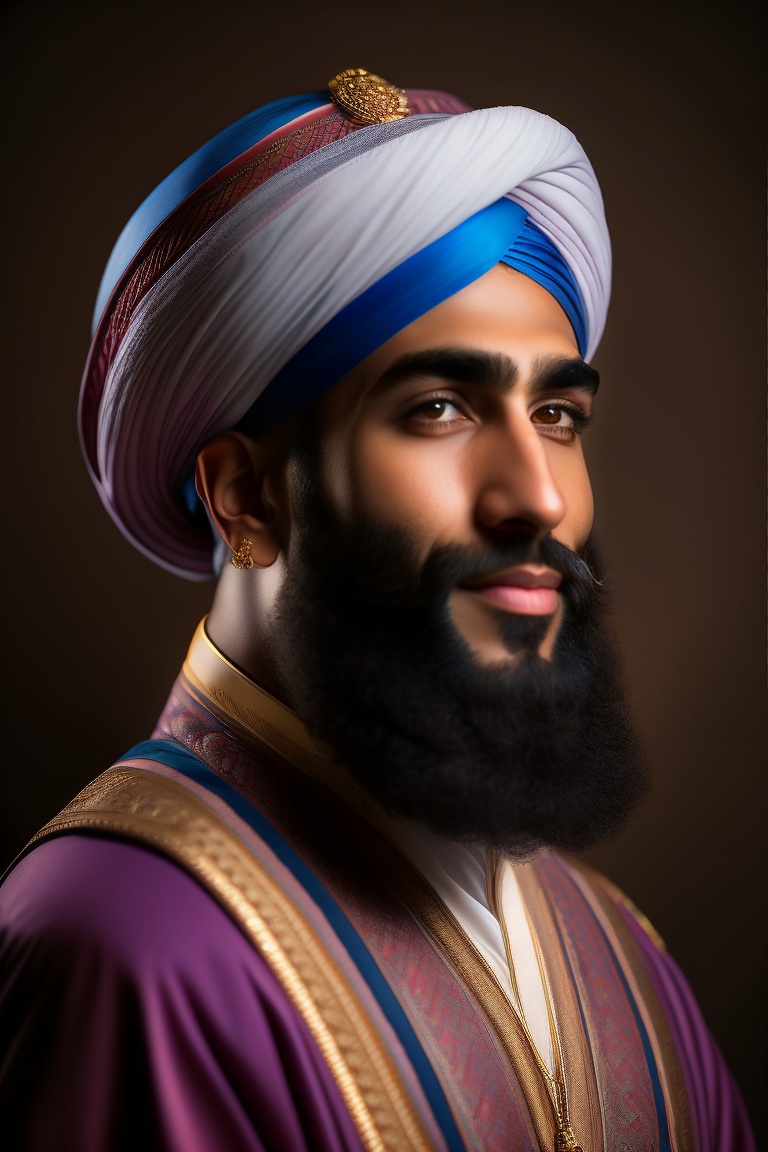 Lexica - A Muslim man, islamic scholar, headshot of a Arabian mufti ...