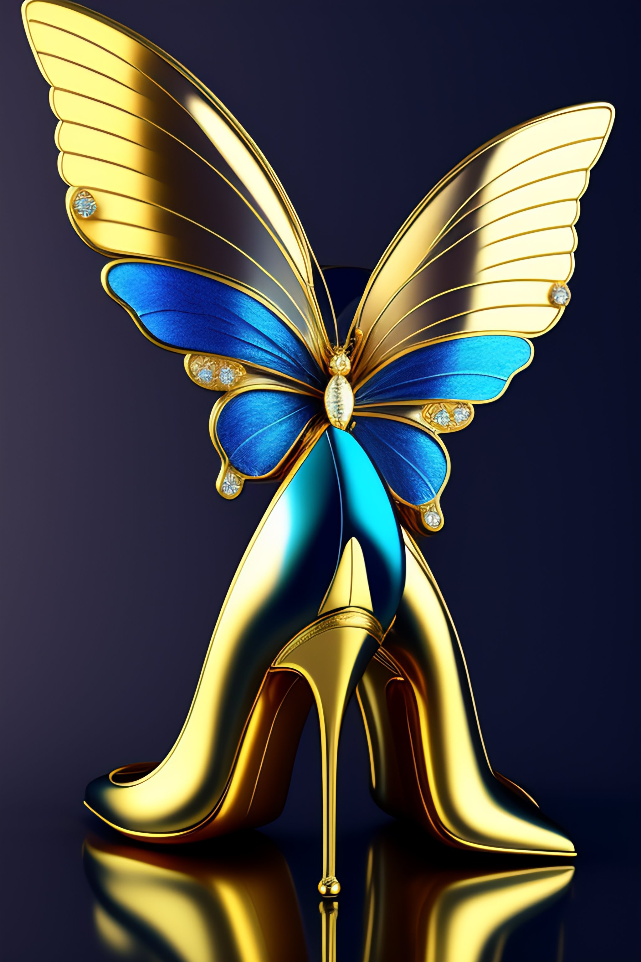 Lexica - Create a pair of women's stiletto heel shoes, two colors blue ...