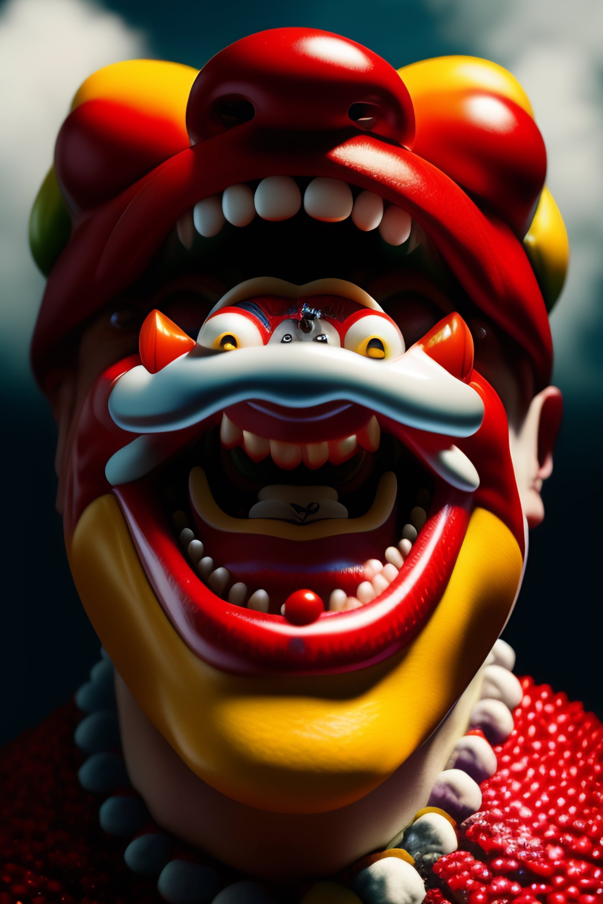 Lexica - Scary clown, clown - spider, big, scary smile, big tooths